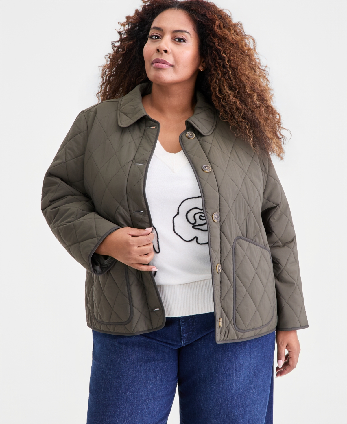 Click here for Style & Co Plus Size Quilted Utility Jacket  Macys... prices