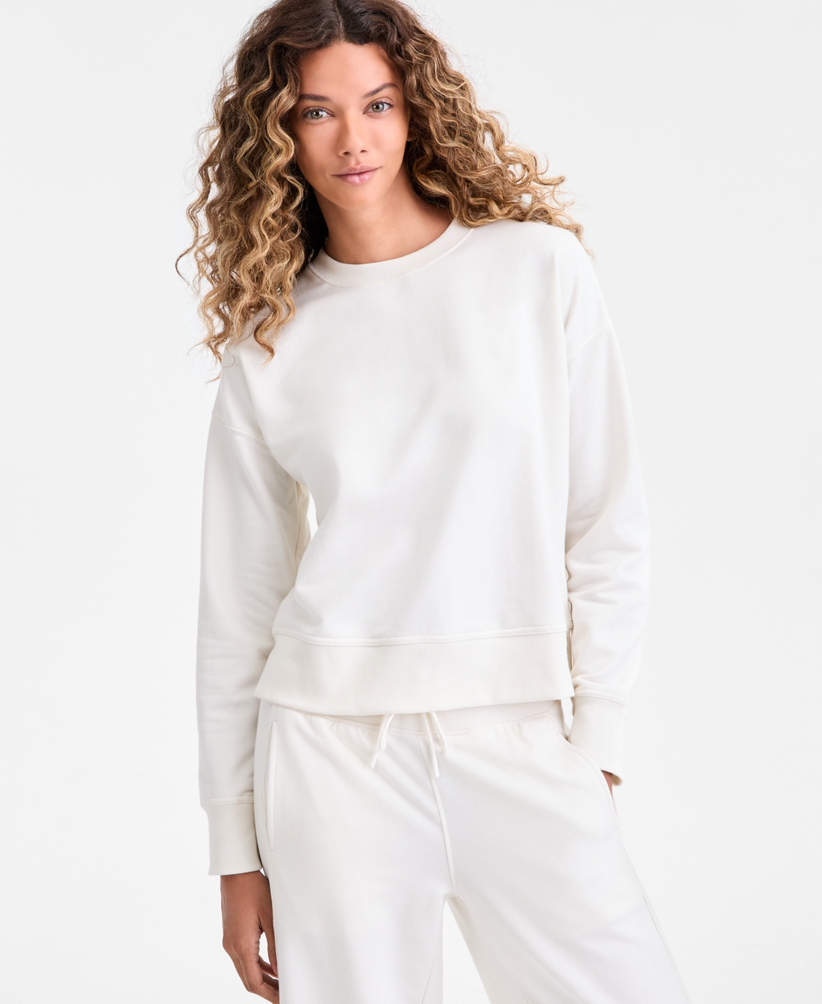 Click here for Id Ideology Womens Crewneck Vented-Hem Sweatshirt... prices