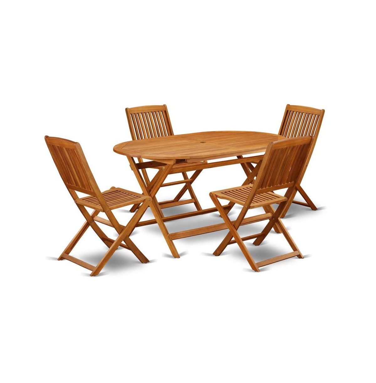 Click here for East West Furniture Wooden Patio Set Natural Oil -... prices