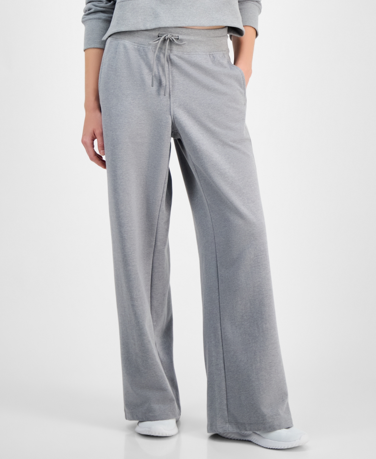 Click here for Id Ideology Womens Relaxed High-Rise Flare-Leg Fle... prices