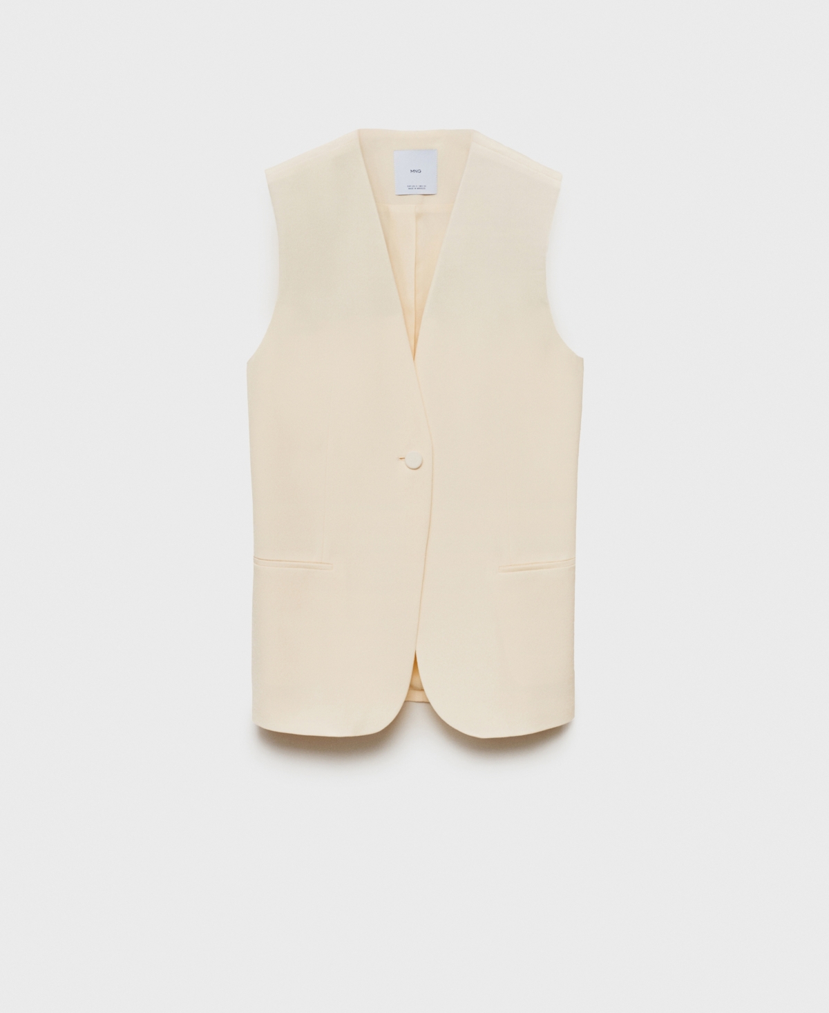 Click here for Mango Womens Flowy Suit Vest - Vanilla prices