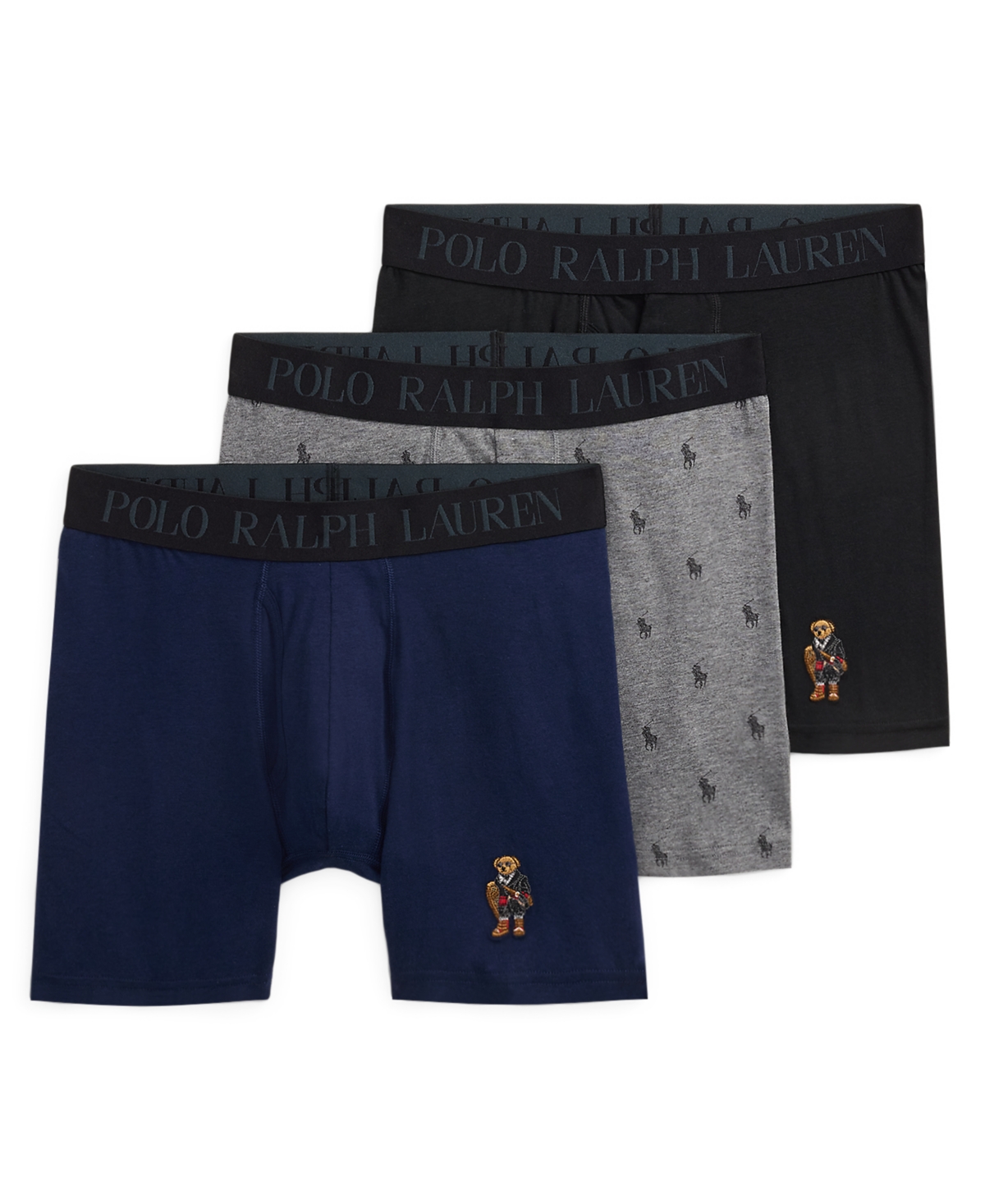 Click here for Polo Ralph Lauren Mens 3-Pack Elastic Waist Boxer... prices