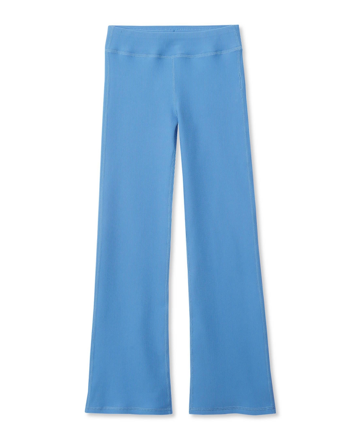 Click here for Lands End Girls Active Flare Ribbed Leggings - Sky... prices