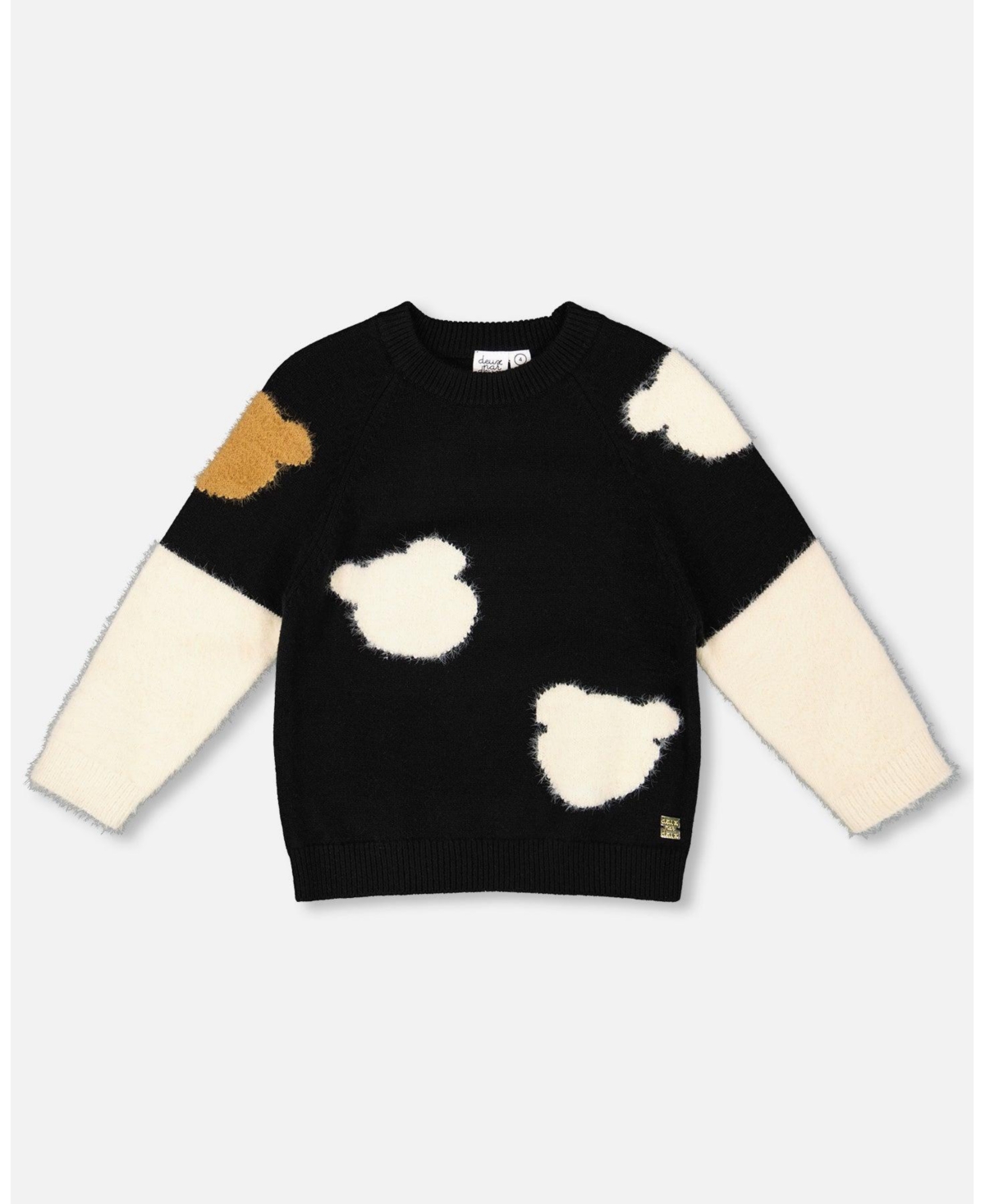 Click here for Deux par Deux Girl Knitted Sweater Black with Bear... prices
