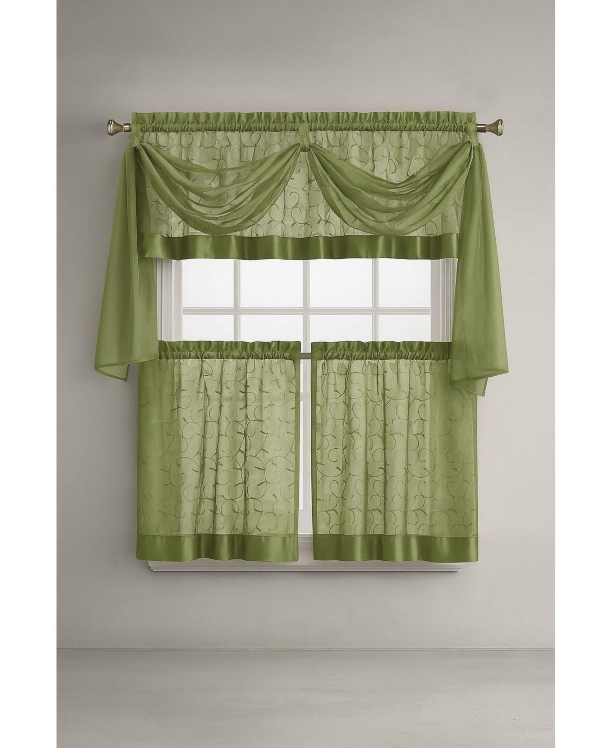 Click here for Kate Aurora Living Complete 4 Piece Linen Leaf Emb... prices