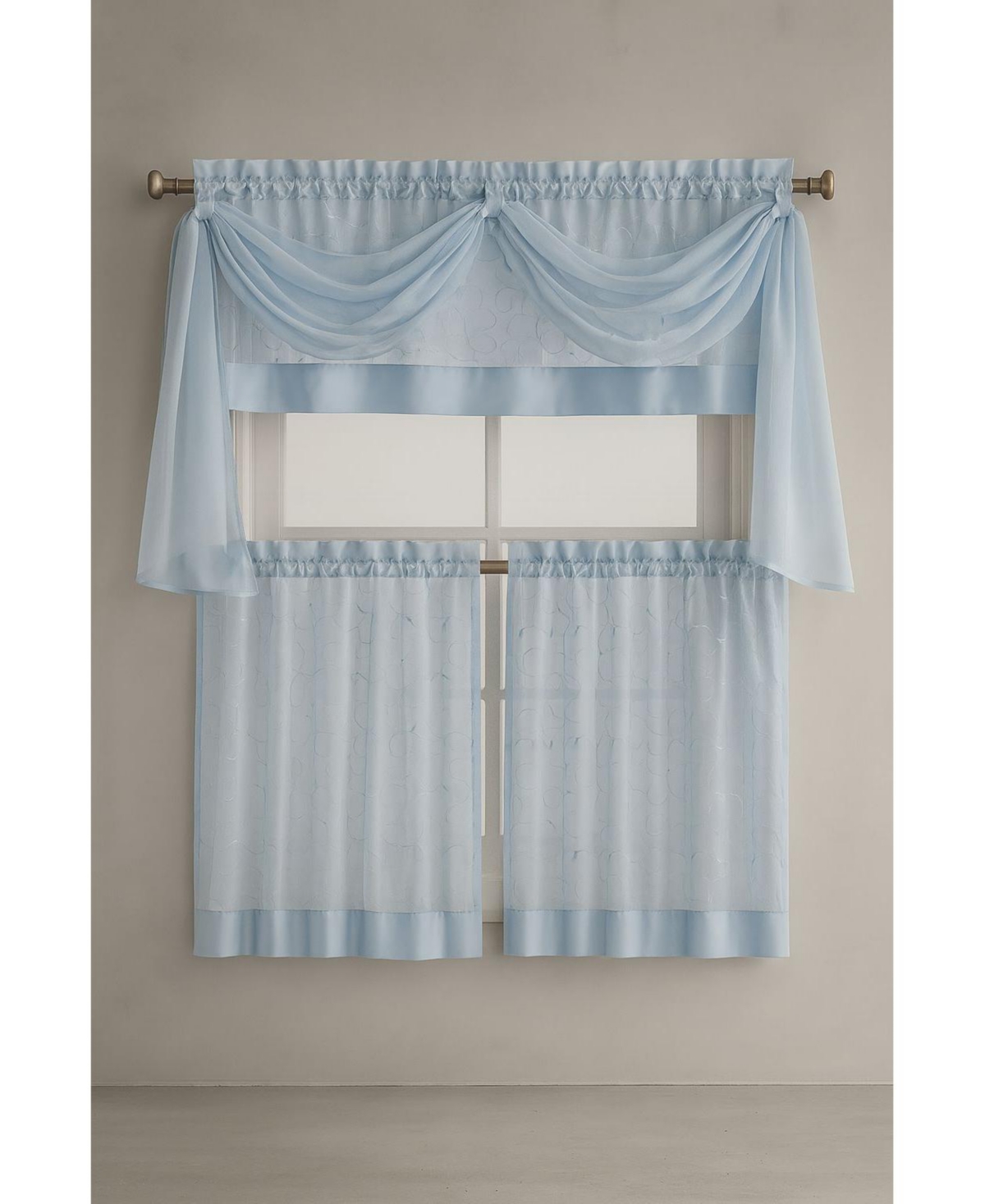 Click here for Kate Aurora Living Complete 4 Piece Linen Leaf Emb... prices