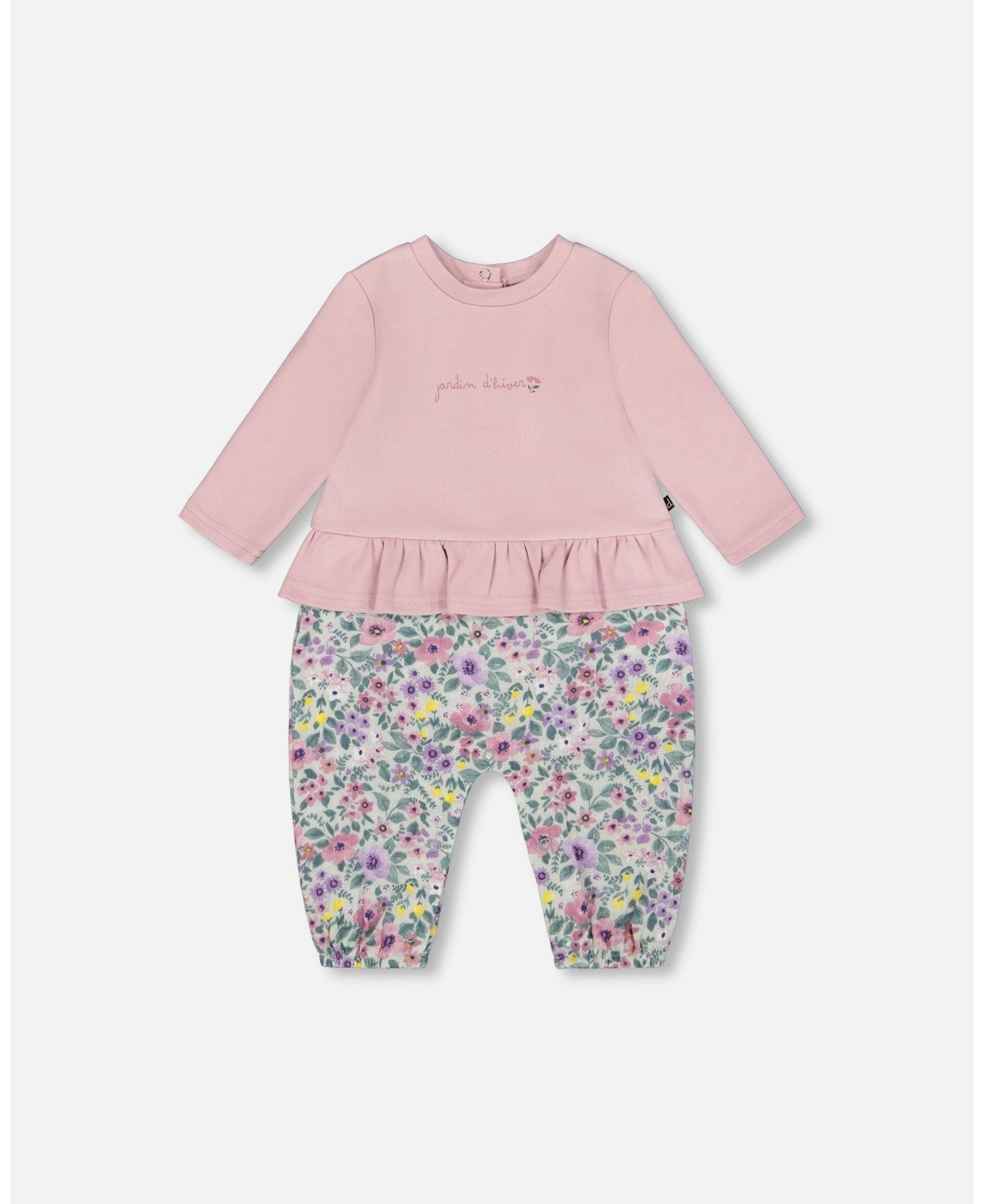 Click here for Deux par Deux Baby Girl Cotton Bi-Material Romper... prices