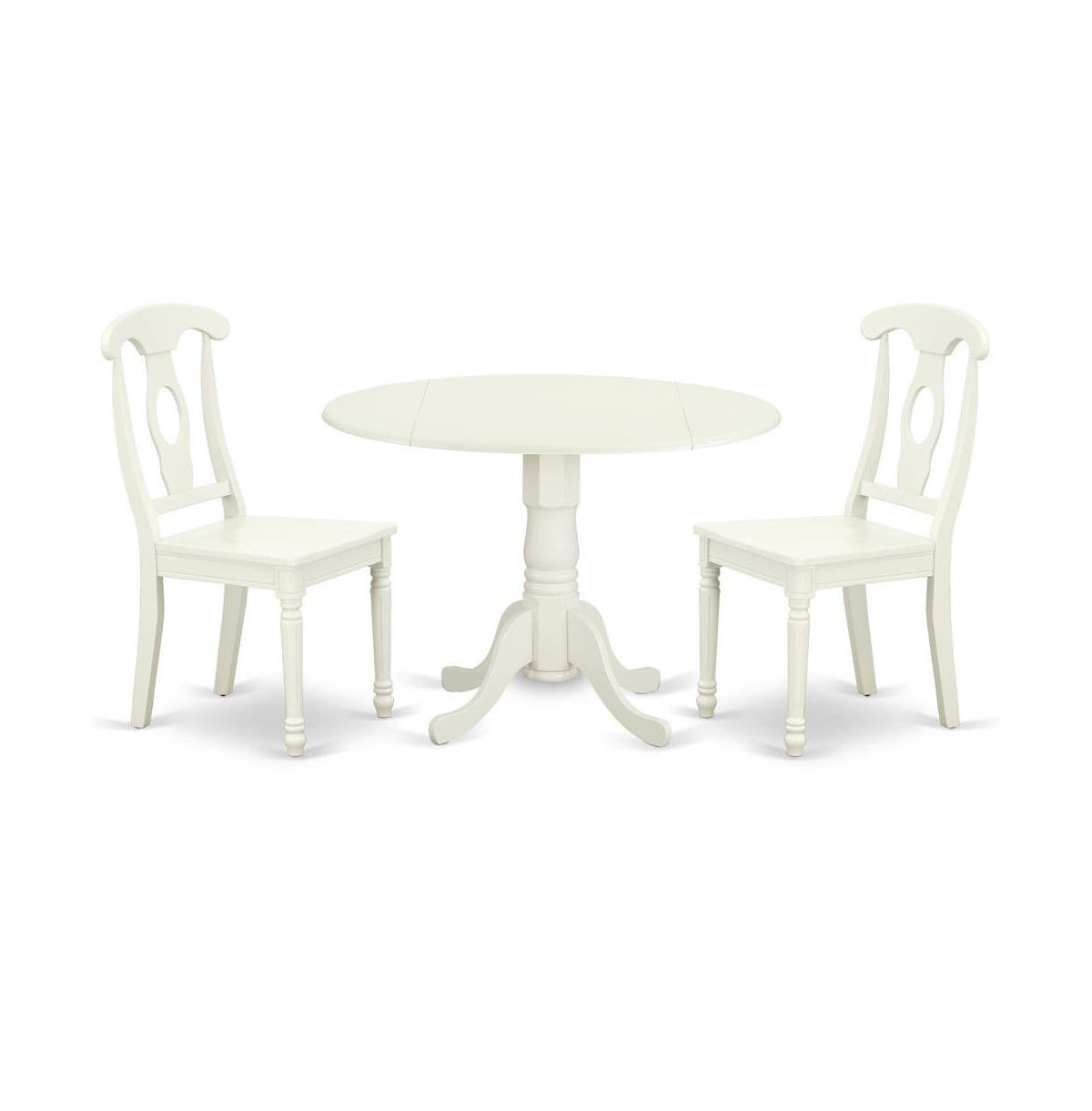 Click here for East West Furniture Dining Room Set Linen White -... prices