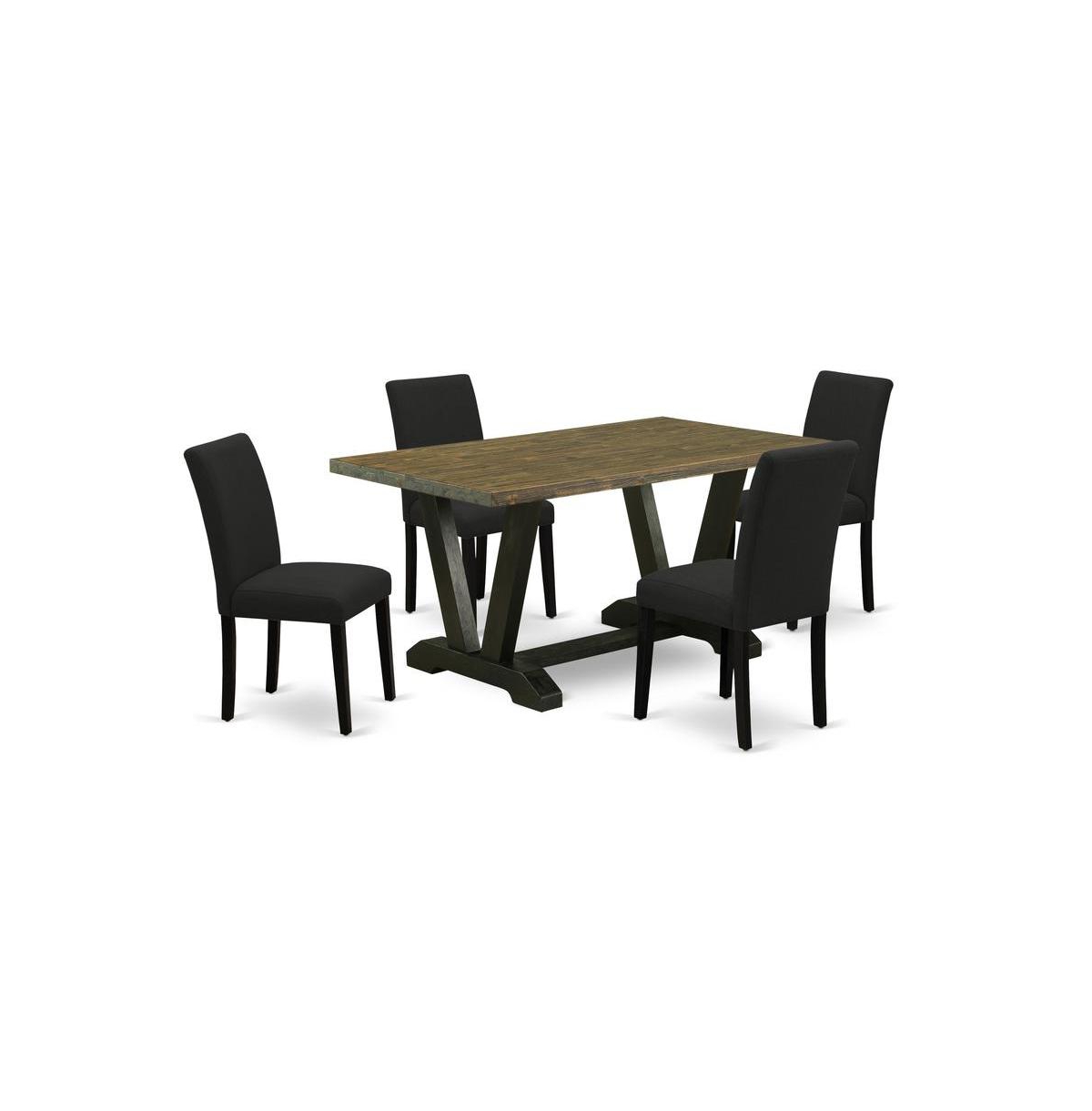 Click here for East West Furniture 5-Pc Dining Table Set Includes... prices