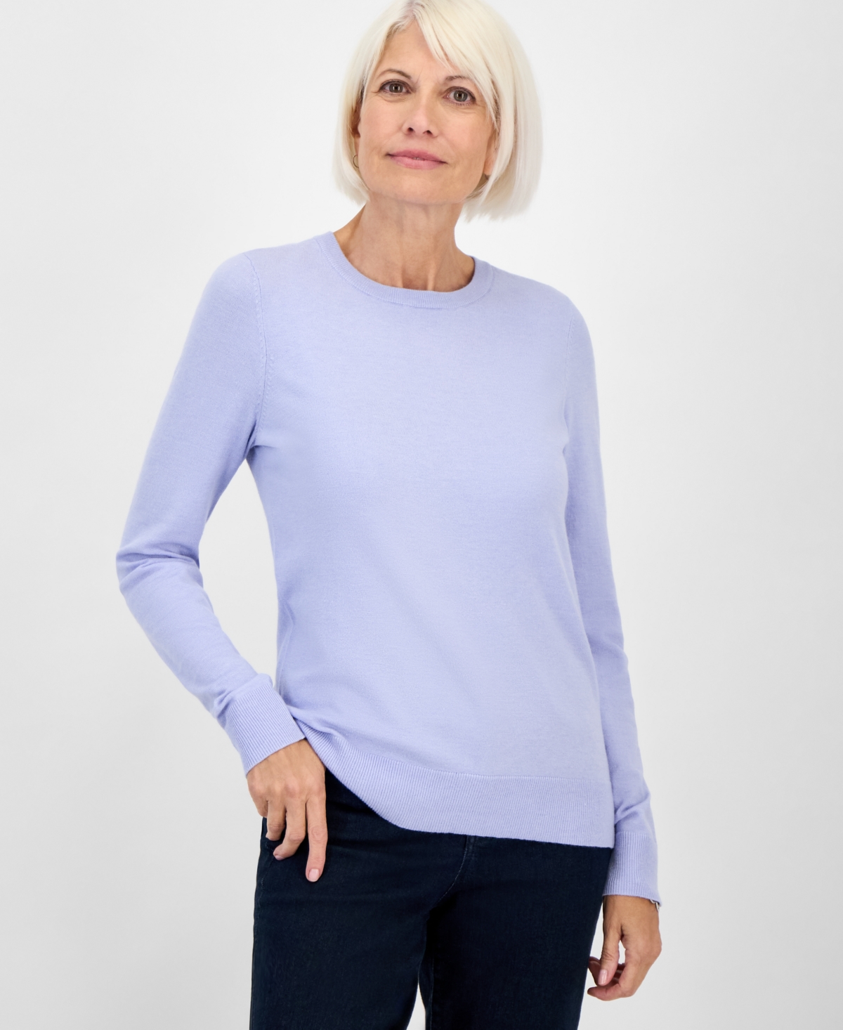 Click here for Style & Co Petite Crew-Neck Sweater  Created for M... prices