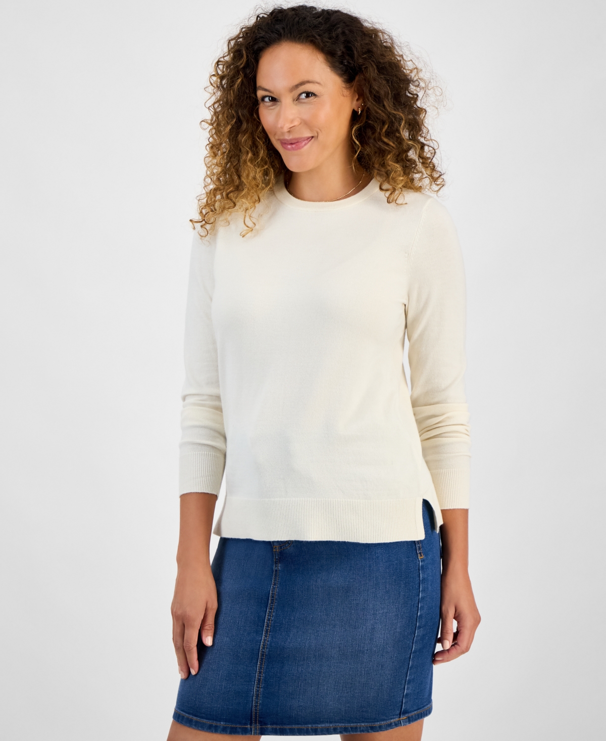 Click here for Style & Co Petite Crew-Neck Sweater  Created for M... prices