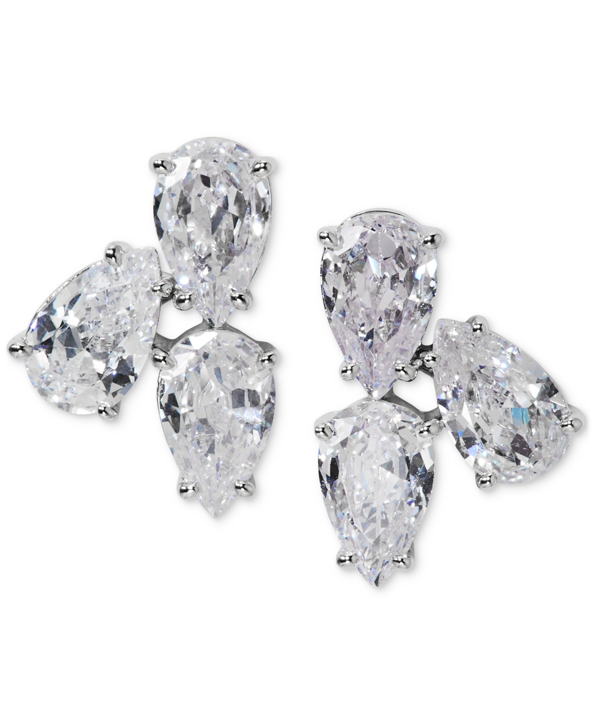 Click here for Eliot Danori Cubic Zirconia Stud Earrings - Rhodiu... prices