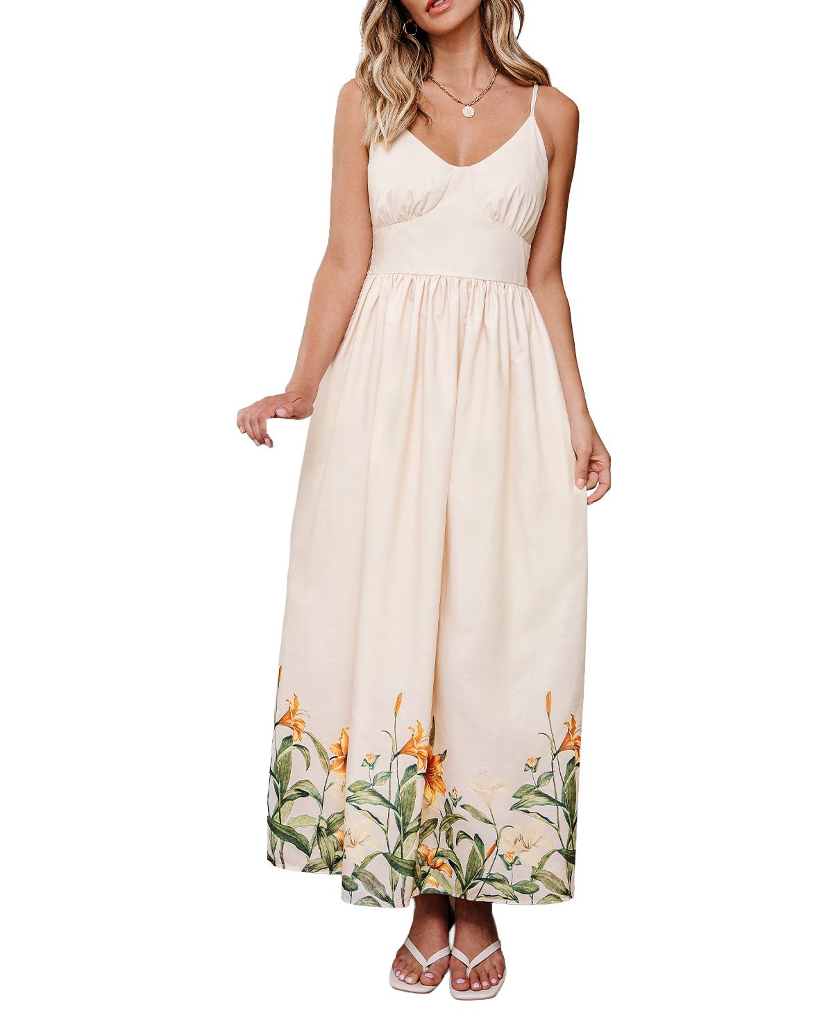 Click here for Cupshe Womens Free to Wander Floral Maxi Beach Dre... prices