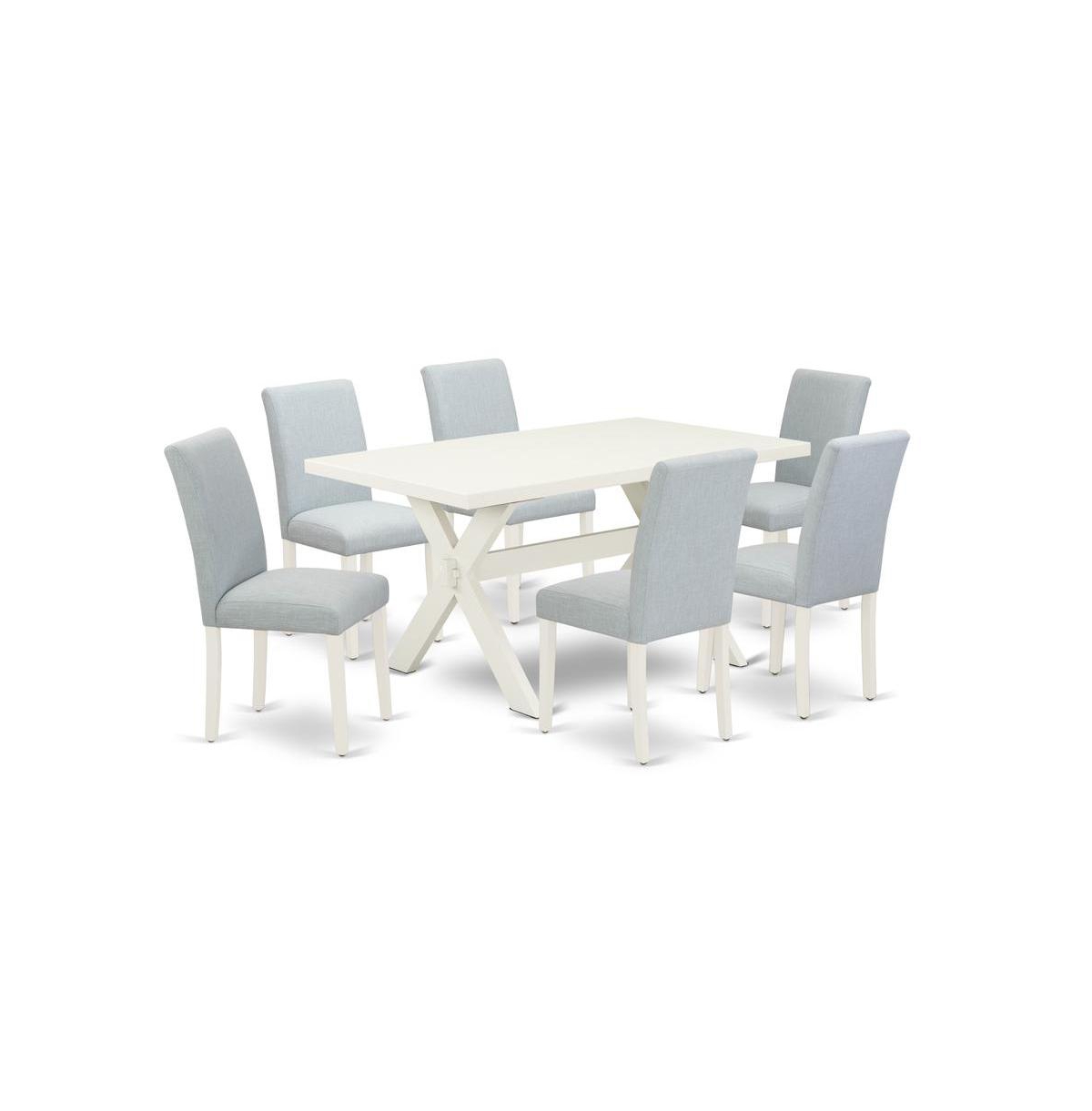 Click here for East West Furniture 7-Piece Kitchen Table Set Incl... prices