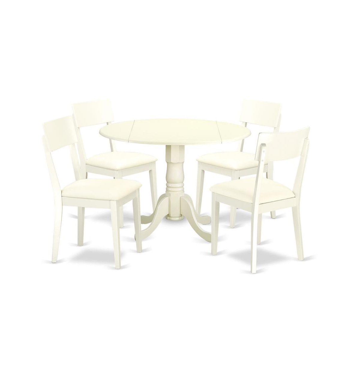 Click here for East West Furniture Dining Room Set Linen White -... prices
