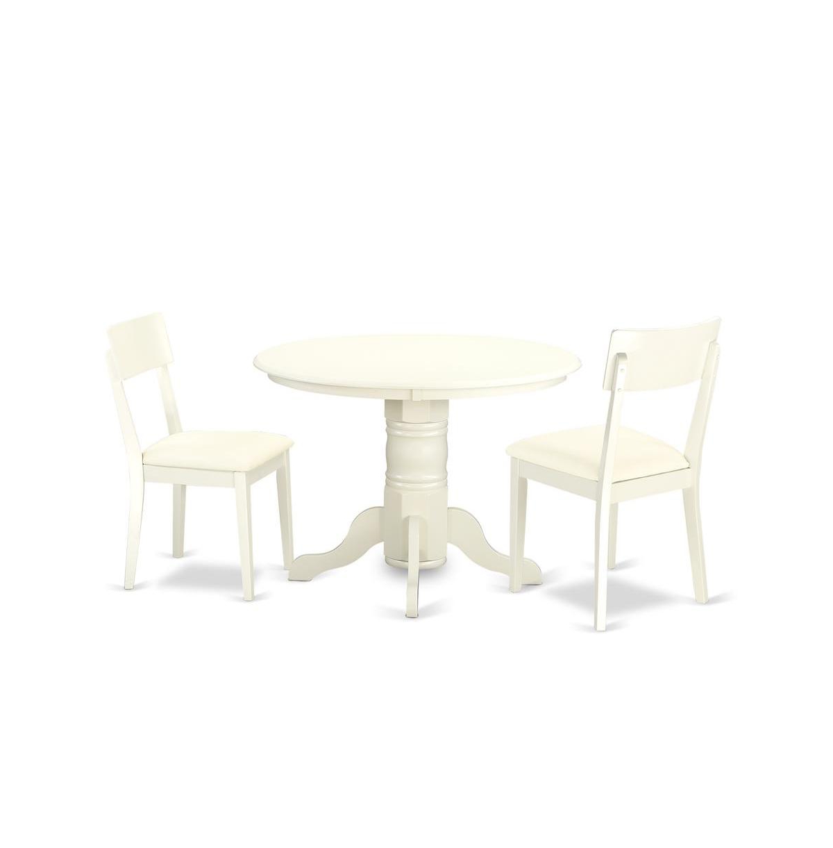 Click here for East West Furniture Dining Room Set Linen White -... prices