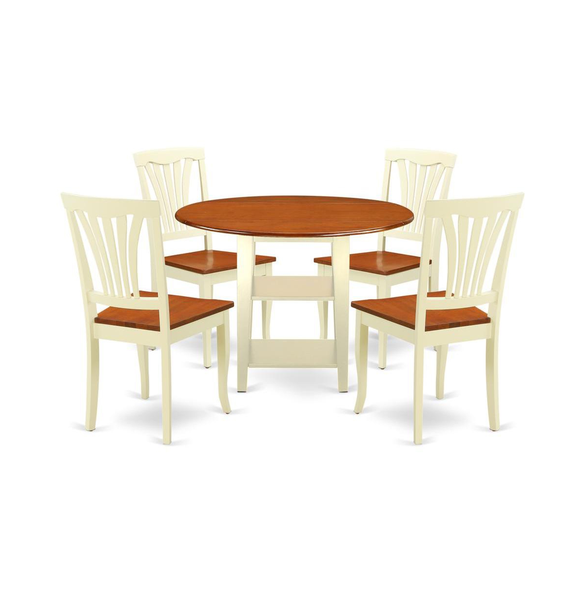 Click here for East West Furniture Dining Room Set Buttermilk & C... prices