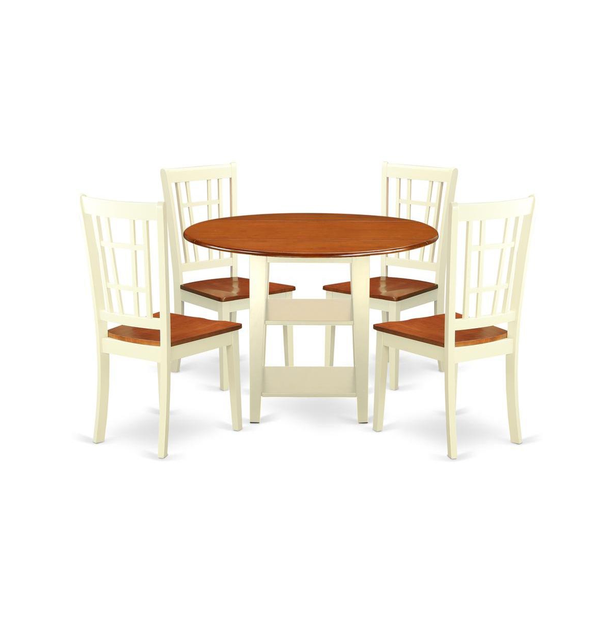 Click here for East West Furniture Dining Room Set Buttermilk & C... prices