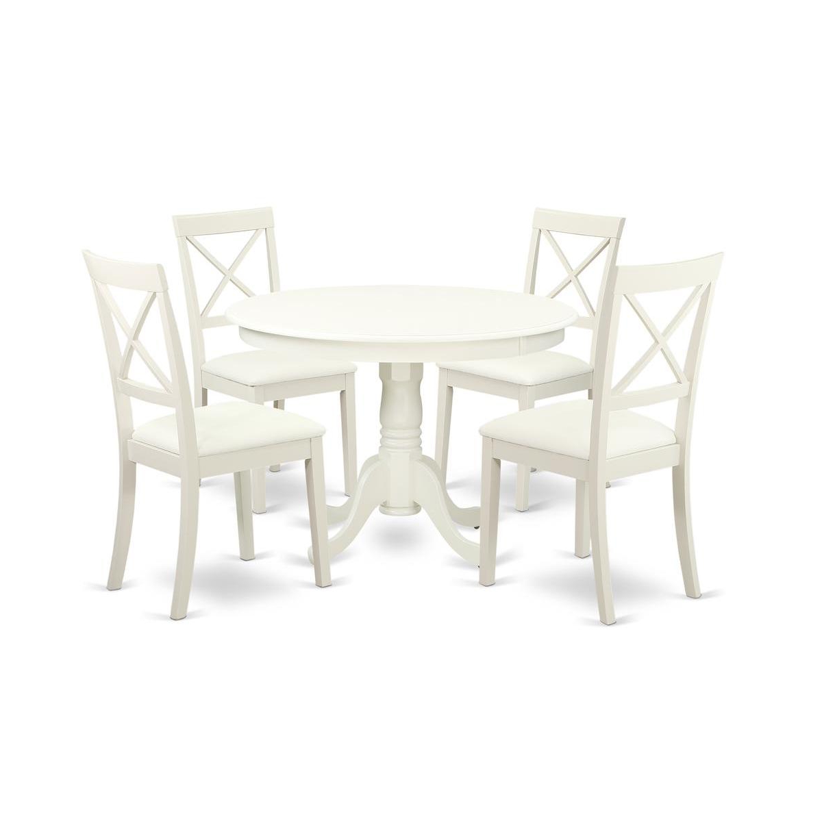 Click here for East West Furniture Dining Room Set Linen White -... prices