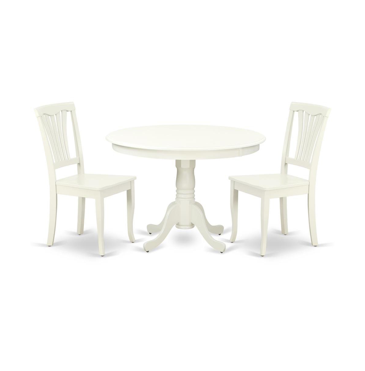 Click here for East West Furniture Dining Room Set Linen White -... prices