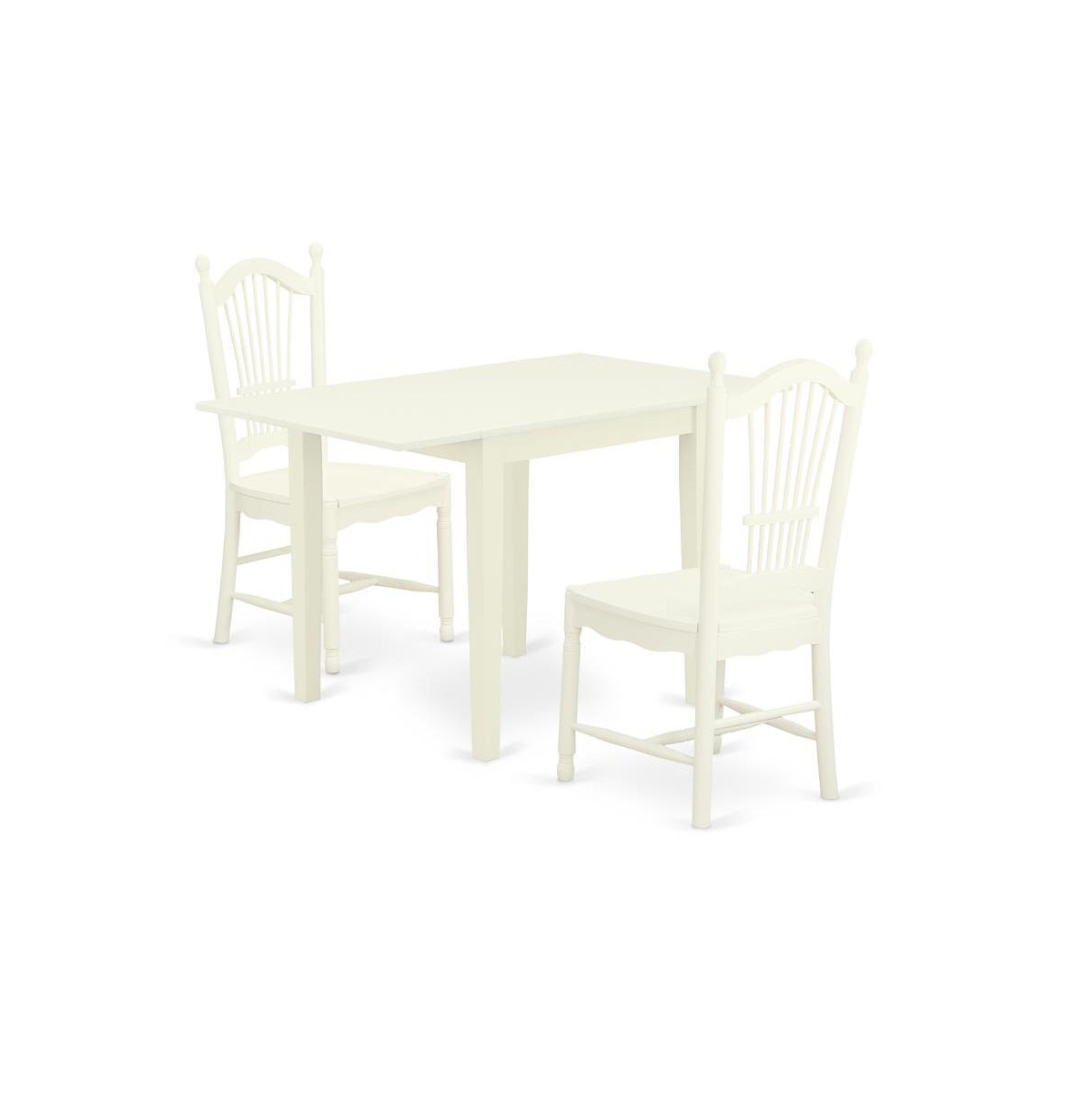 Click here for East West Furniture Dining Room Set Linen White -... prices
