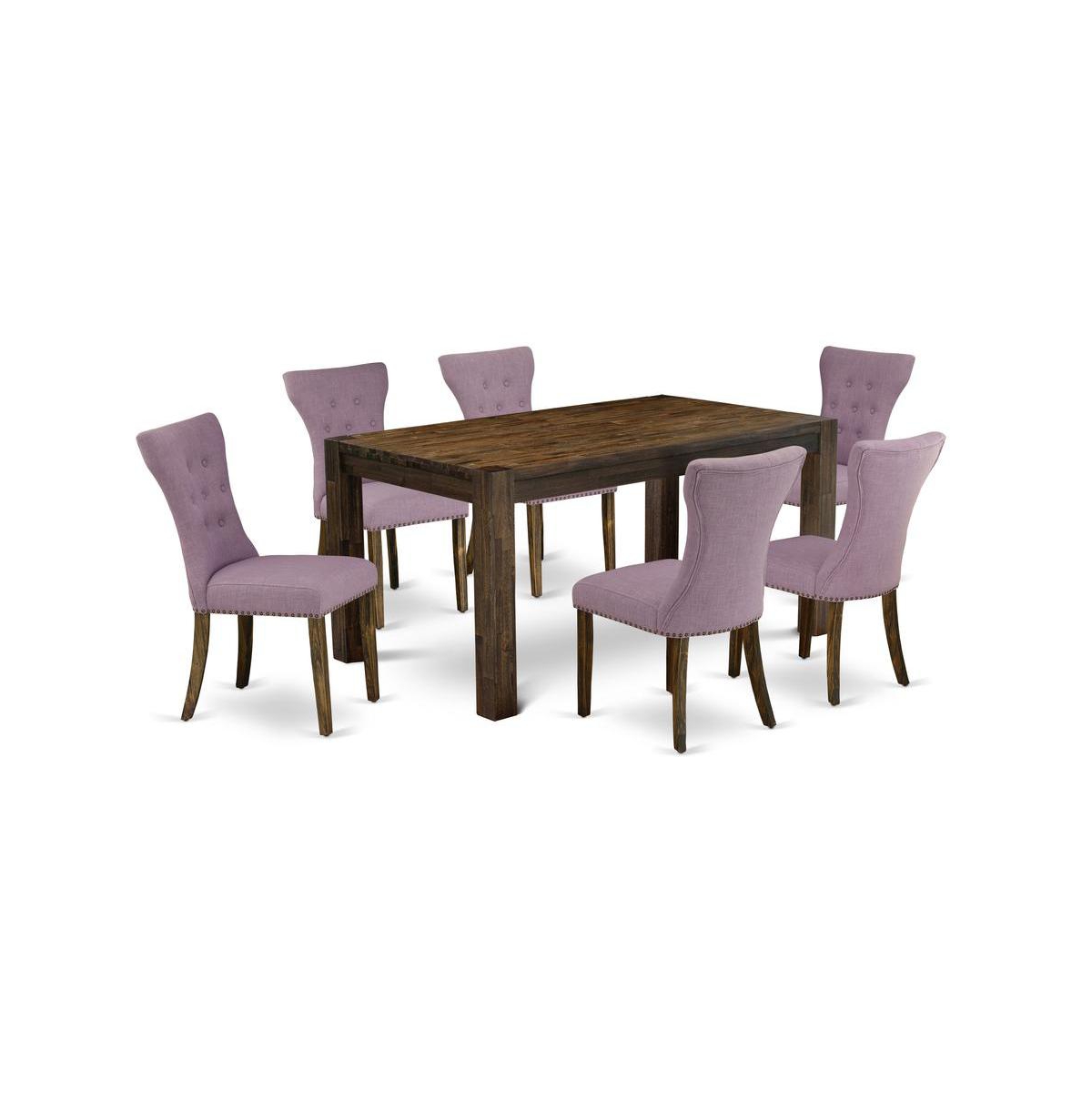 Click here for East West Furniture 7-Pc Dining Room Table Set- 6... prices