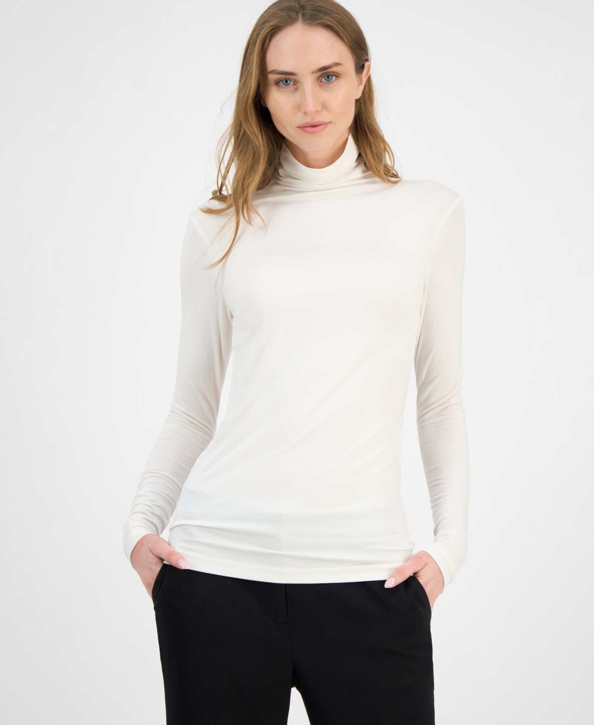 Click here for Anne Klein Womens Long-Sleeve Seamless Turtleneck... prices