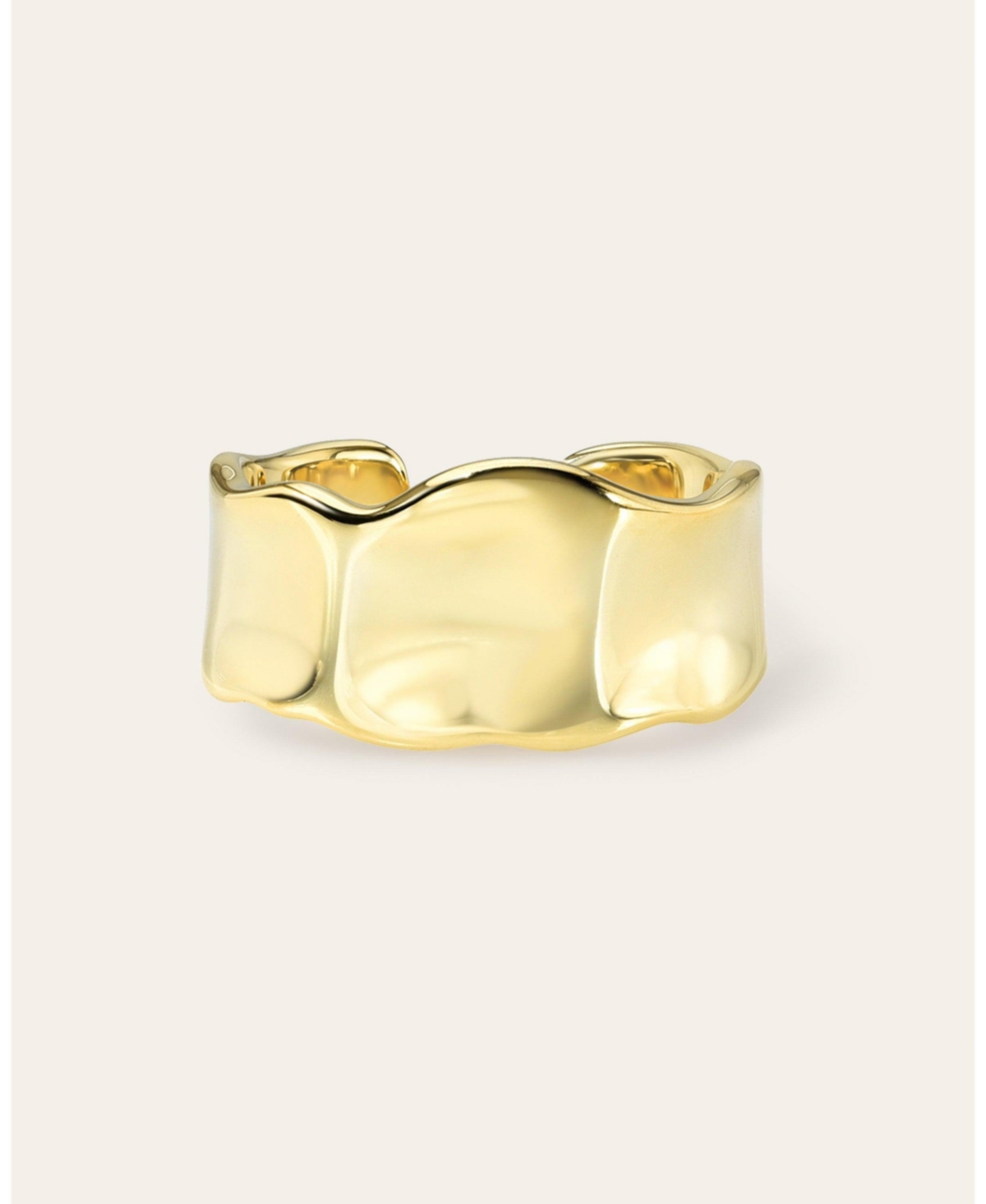 Click here for Zoe Lev Large Hammered Ring - Yellow gold vermeil prices