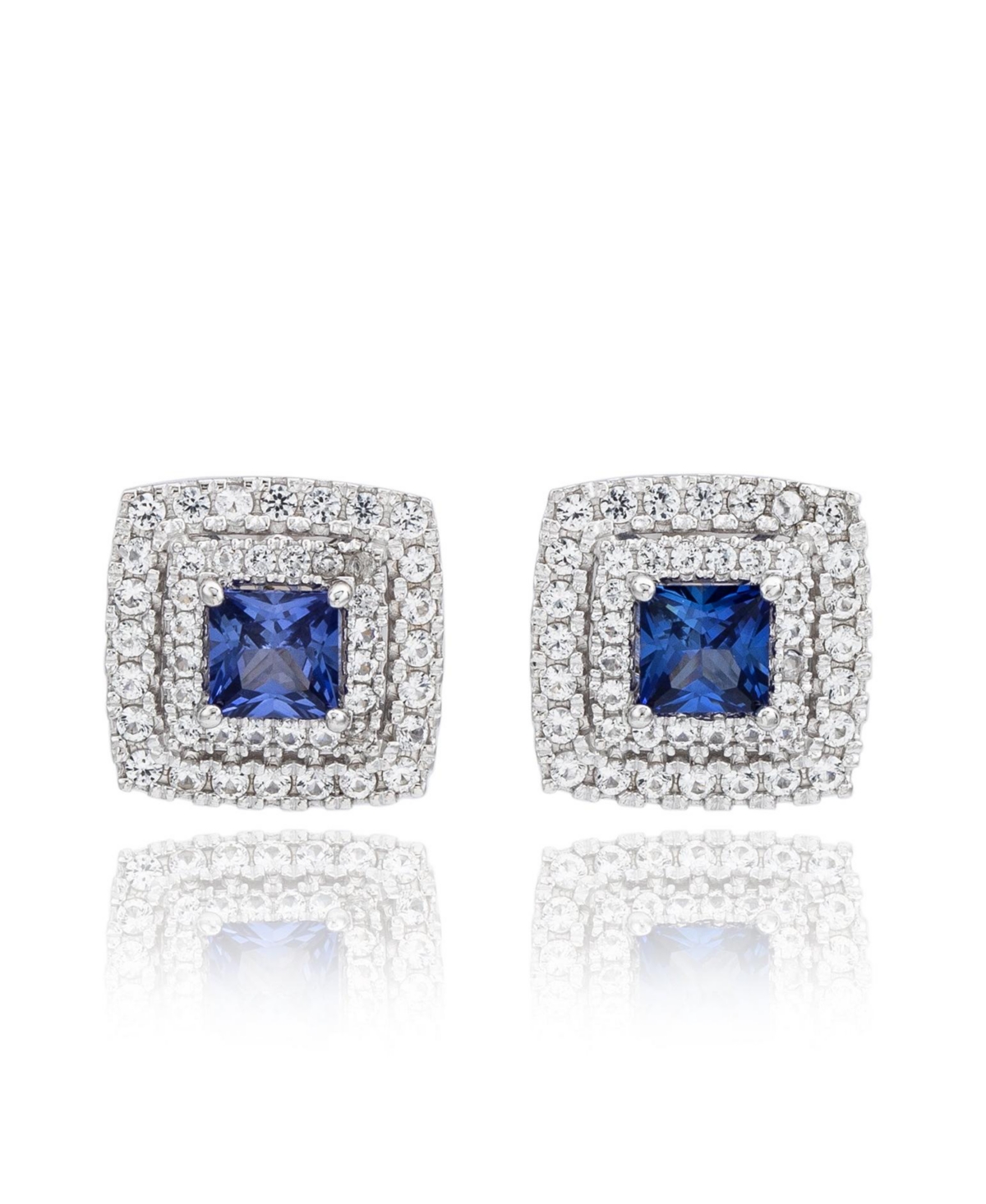 Click here for Suzy Levian Sterling Silver Square Cut Sapphire &... prices