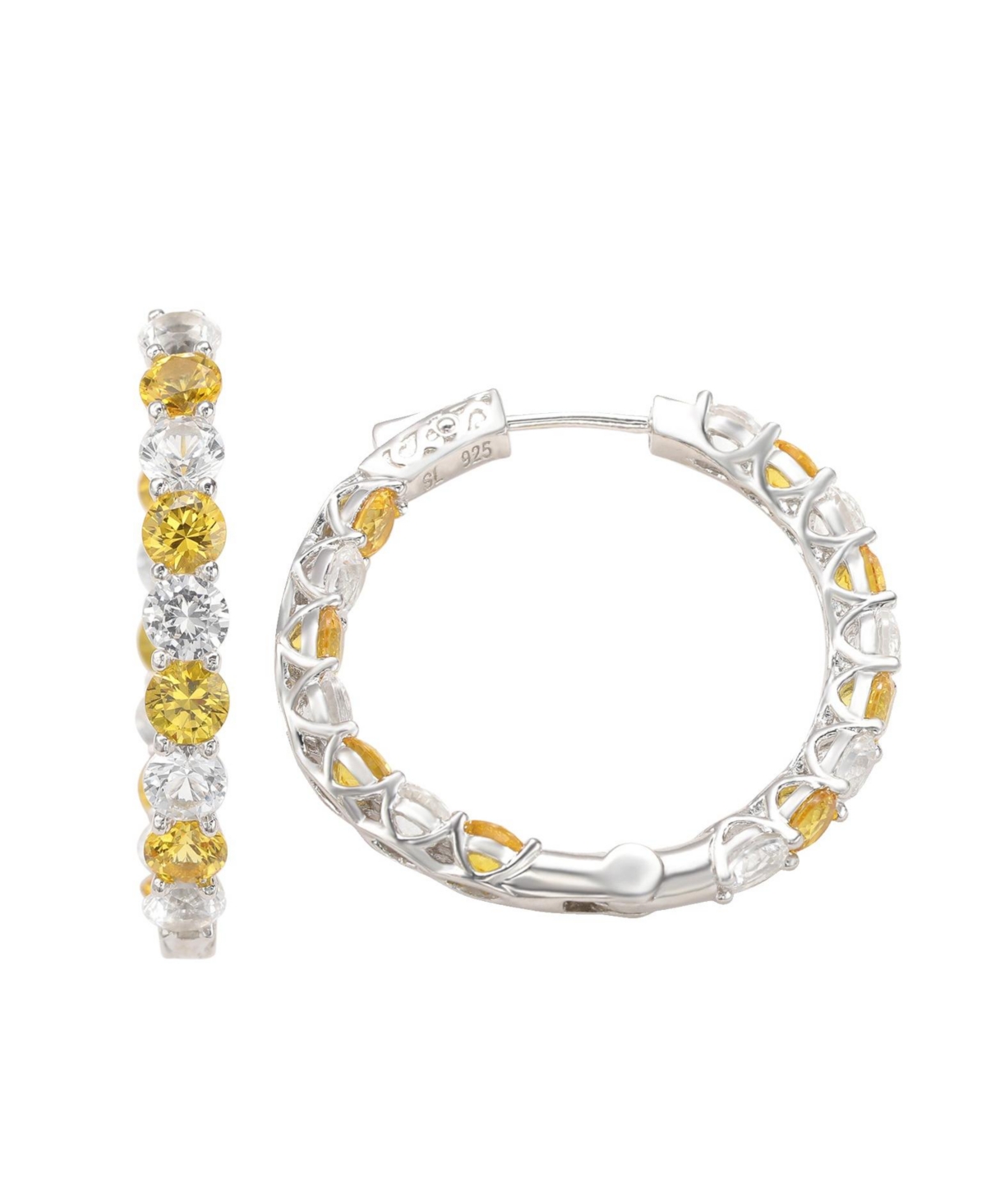 Click here for Suzy Levian Sterling Silver Sapphire & Created Whi... prices