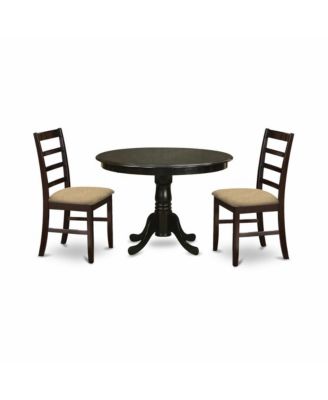 East West Furniture 3 Pc Small Kitchen Table Set Dining Table 2 Dinette Chairs