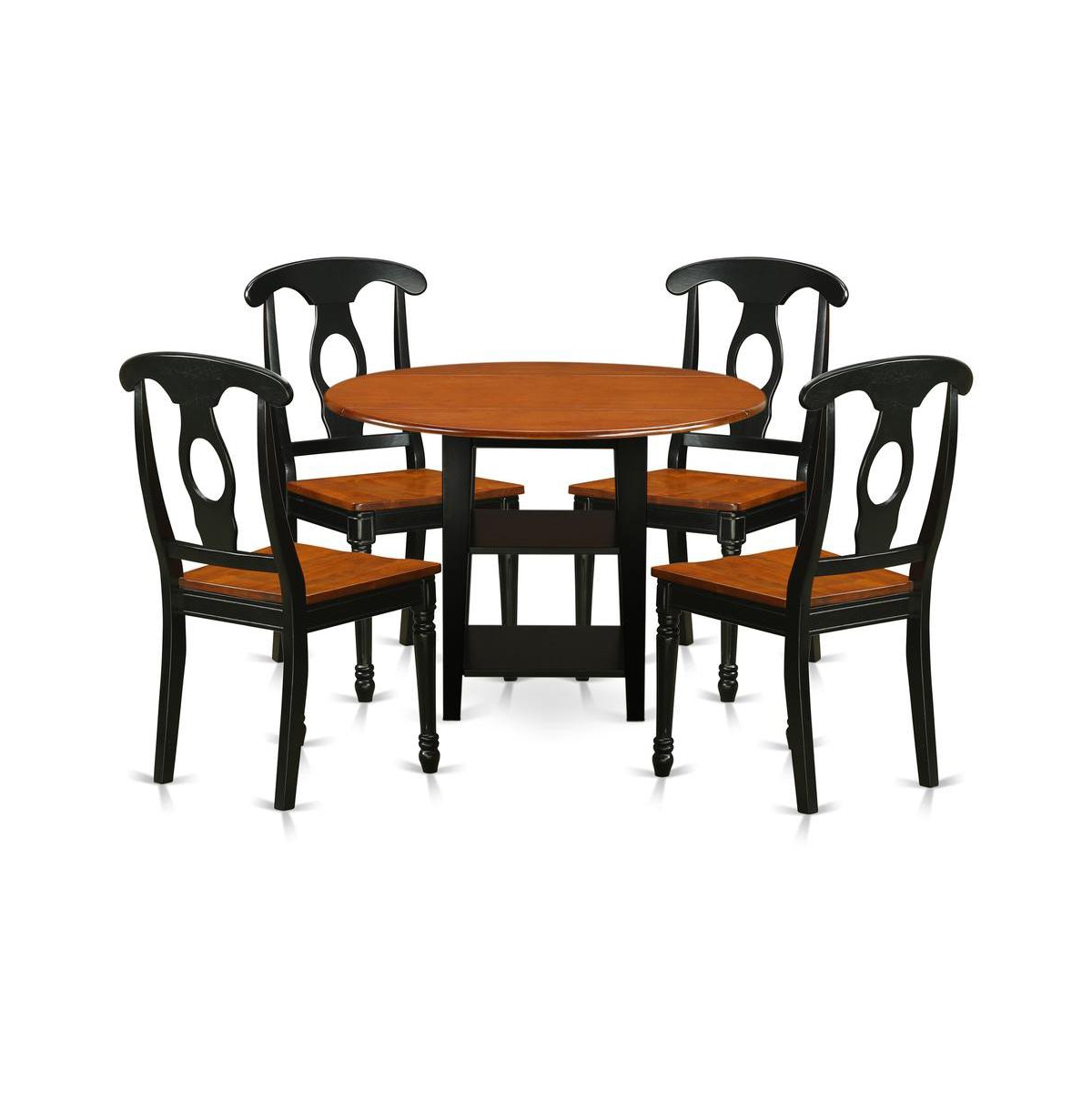 Click here for East West Furniture Dining Room Set Black & Cherry... prices