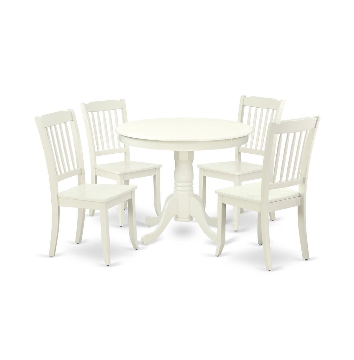 Click here for East West Furniture Dining Room Set Linen White -... prices