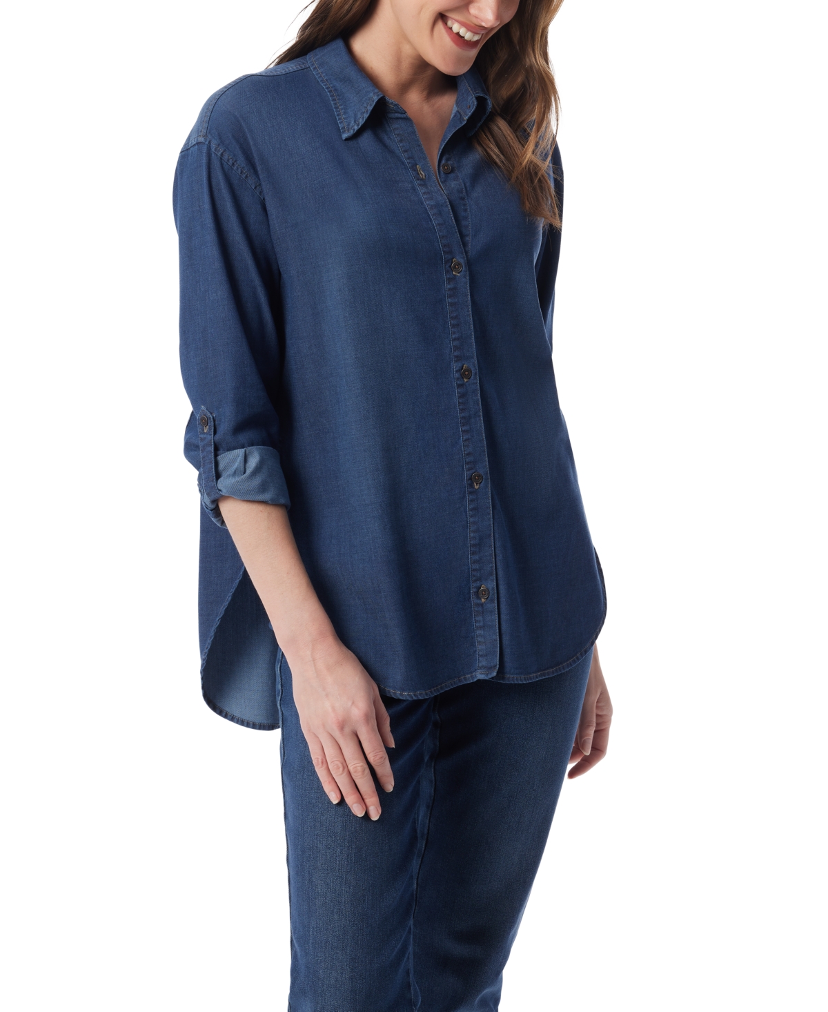 Click here for Gloria Vanderbilt Womens Amanda Roll-Tab-Sleeve Bu... prices