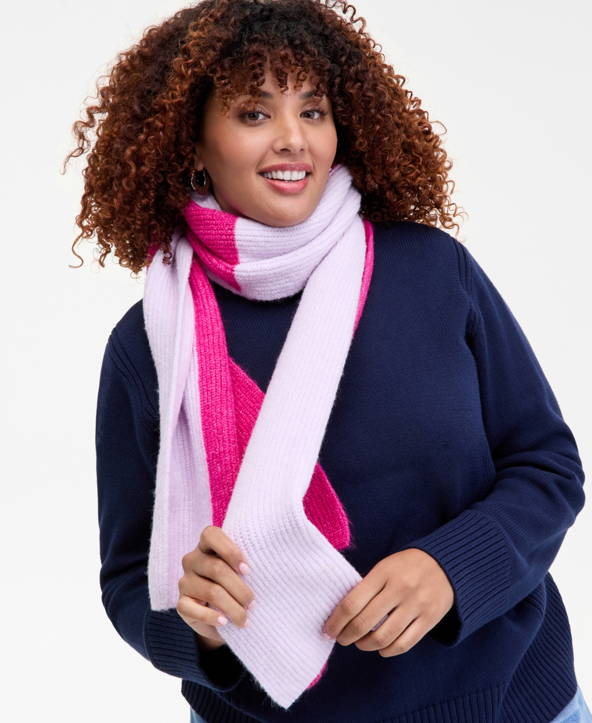 Click here for On 34th Brushed Rib Colorblocked Scarf  Macys Excl... prices