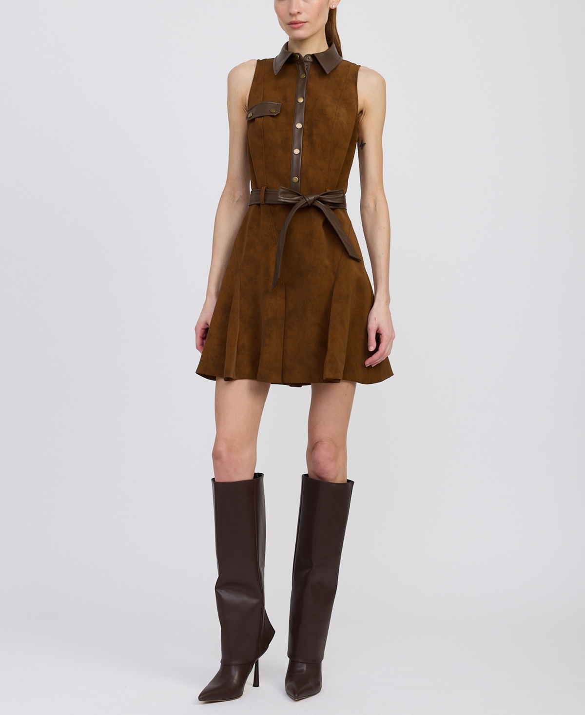 Click here for En Saison Womens Eloise Sleeveless A-Line Mini Dre... prices