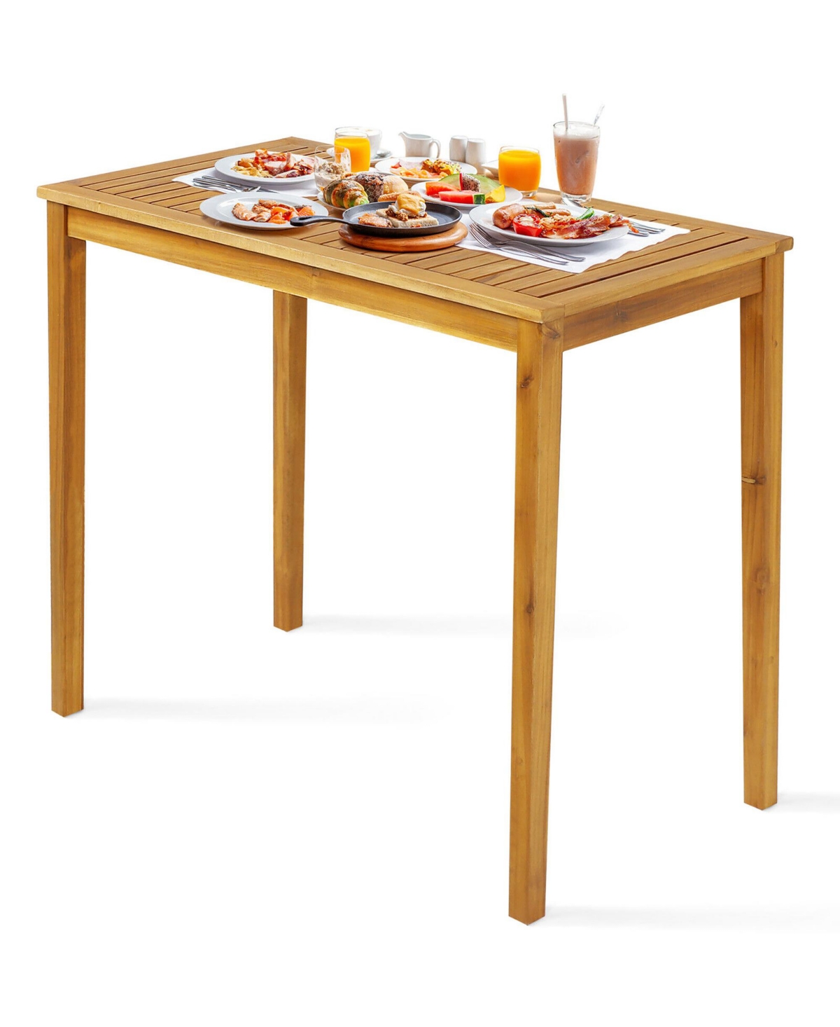 Click here for Gymax 45 Rectangular Bar Height Dining Table Outdo... prices
