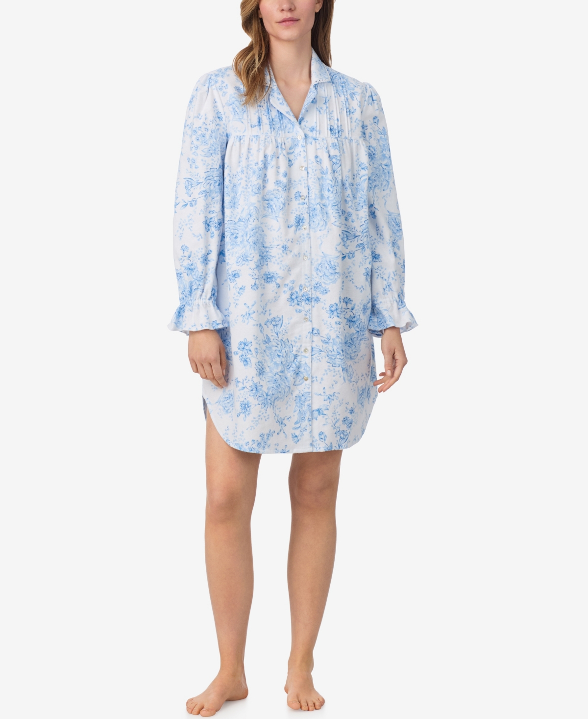 Click here for Eileen West Womens Long Sleeve Nightshirt - White... prices