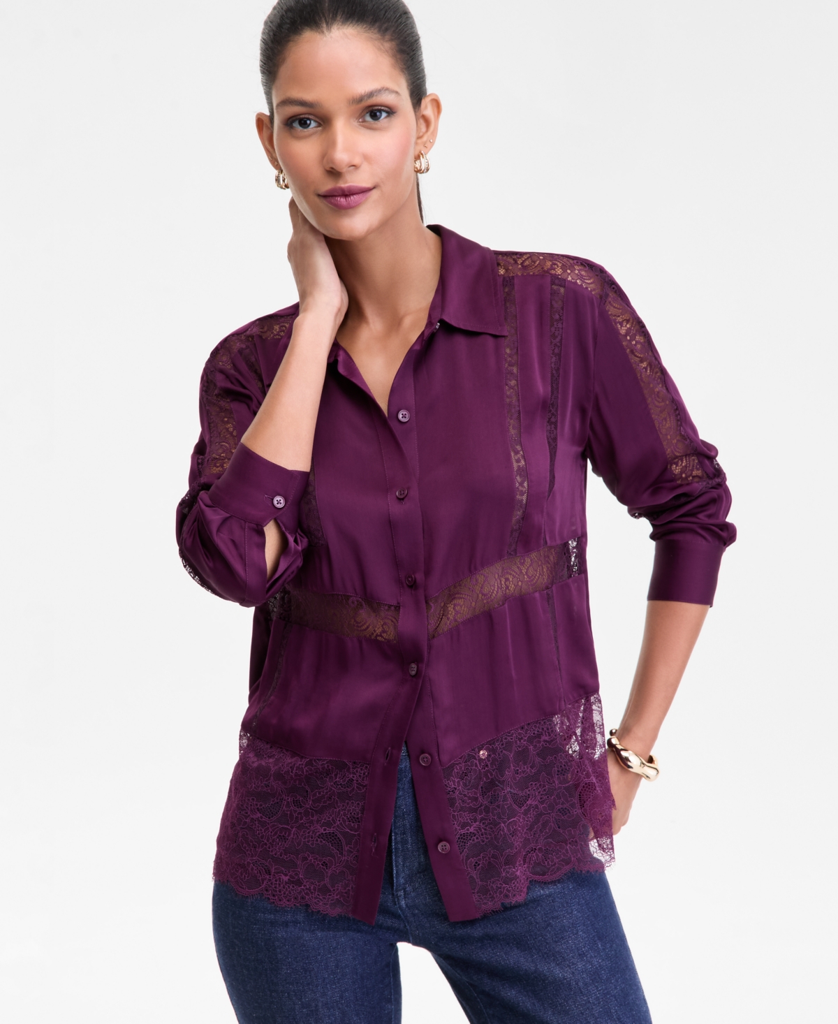 Click here for I.n.c. International Concepts Womens Lace-Detail S... prices