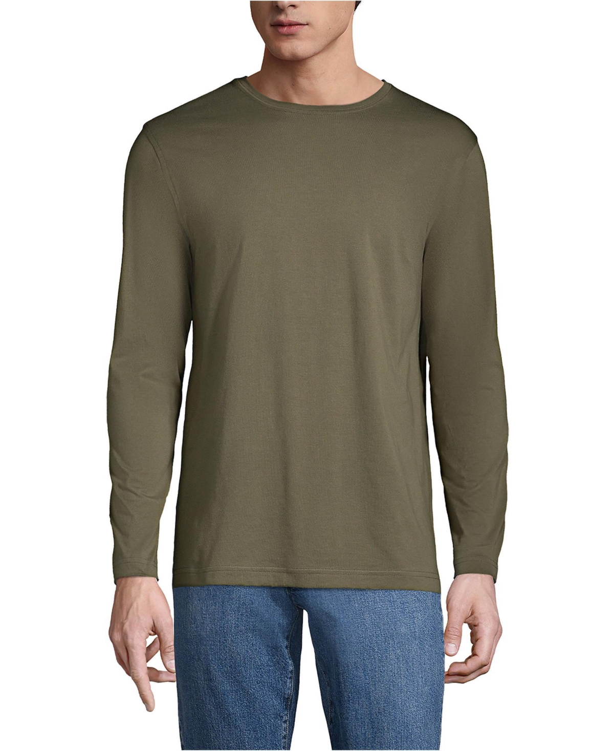 Click here for Lands End Mens Long Sleeve Cotton Supima Tee - For... prices