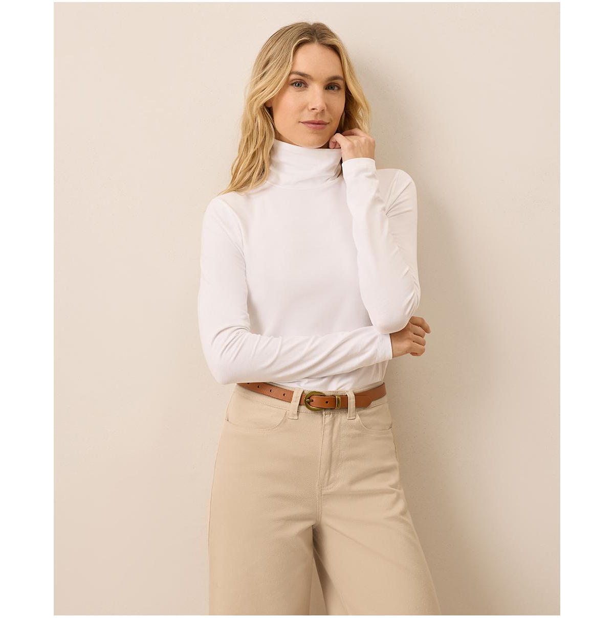 Click here for Pact Womens Luxe Stretch Jersey Slim Turtleneck -... prices