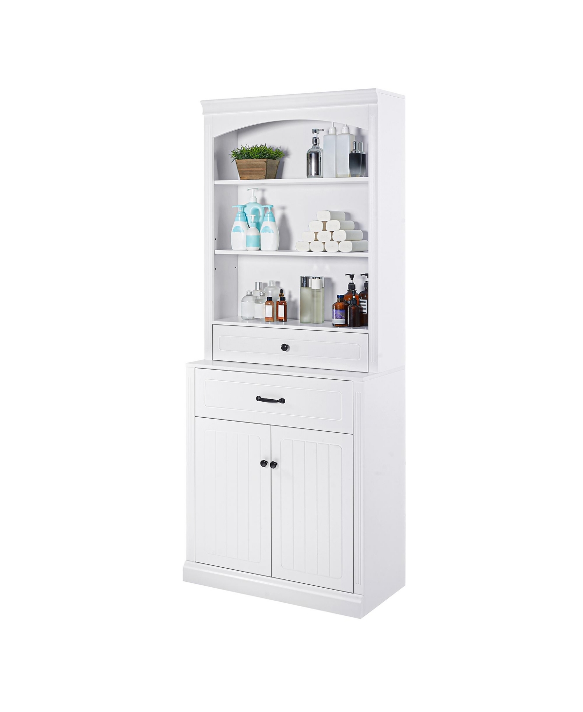 Click here for Casainc White Bathroom Storage Cabinet with Two Do... prices