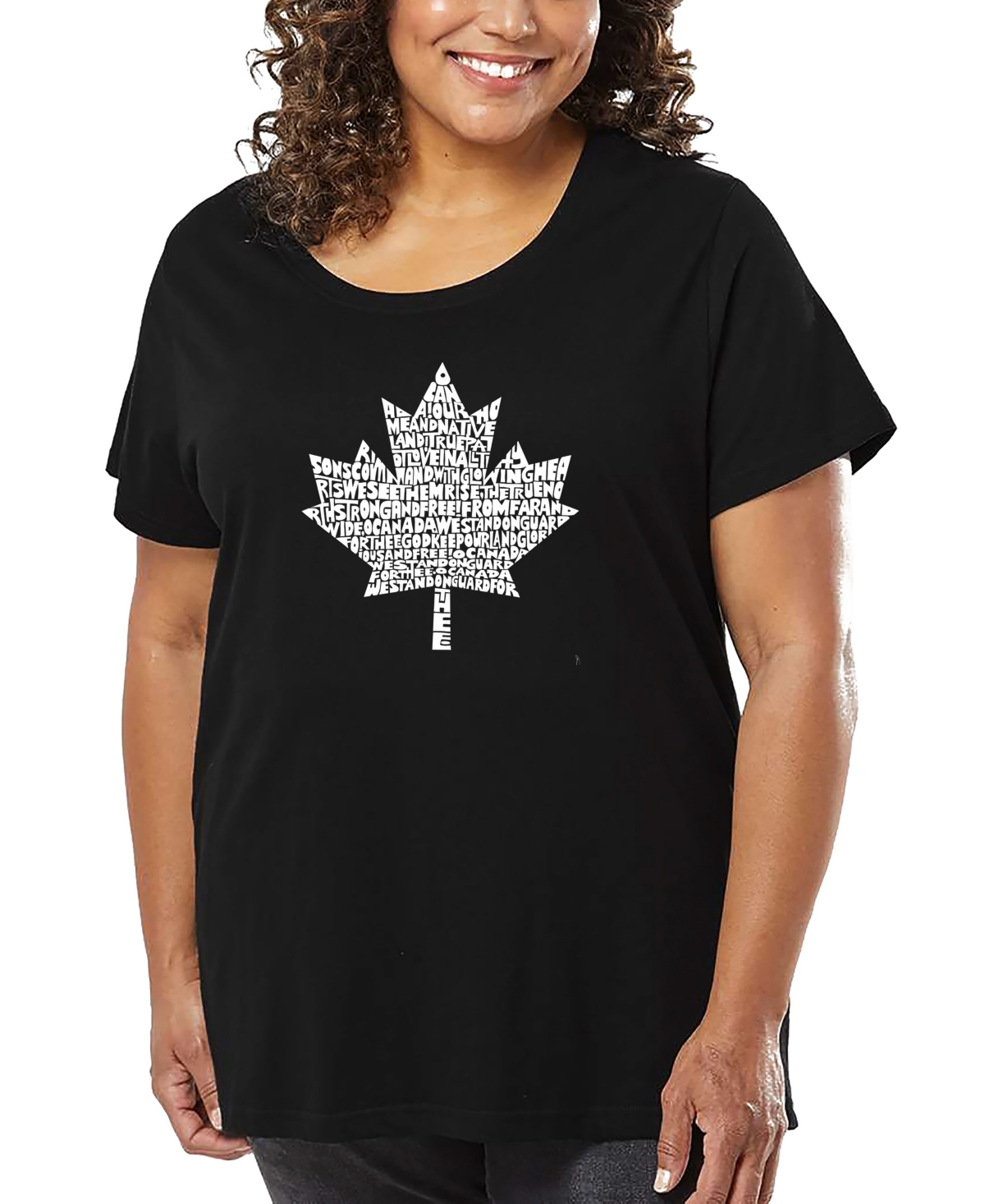 Click here for La Pop Art Plus Size Canadian National Anthem Word... prices