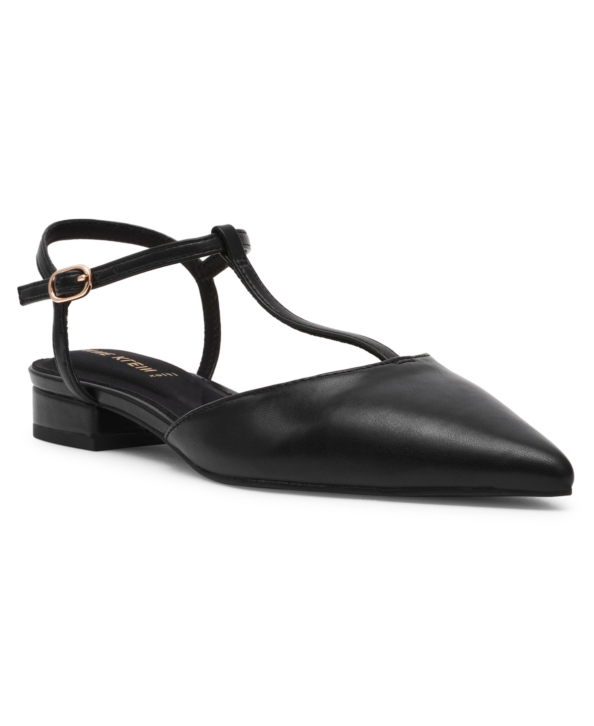 Click here for Anne Klein Womens Emily T-Strap Pointed Toe Flats... prices