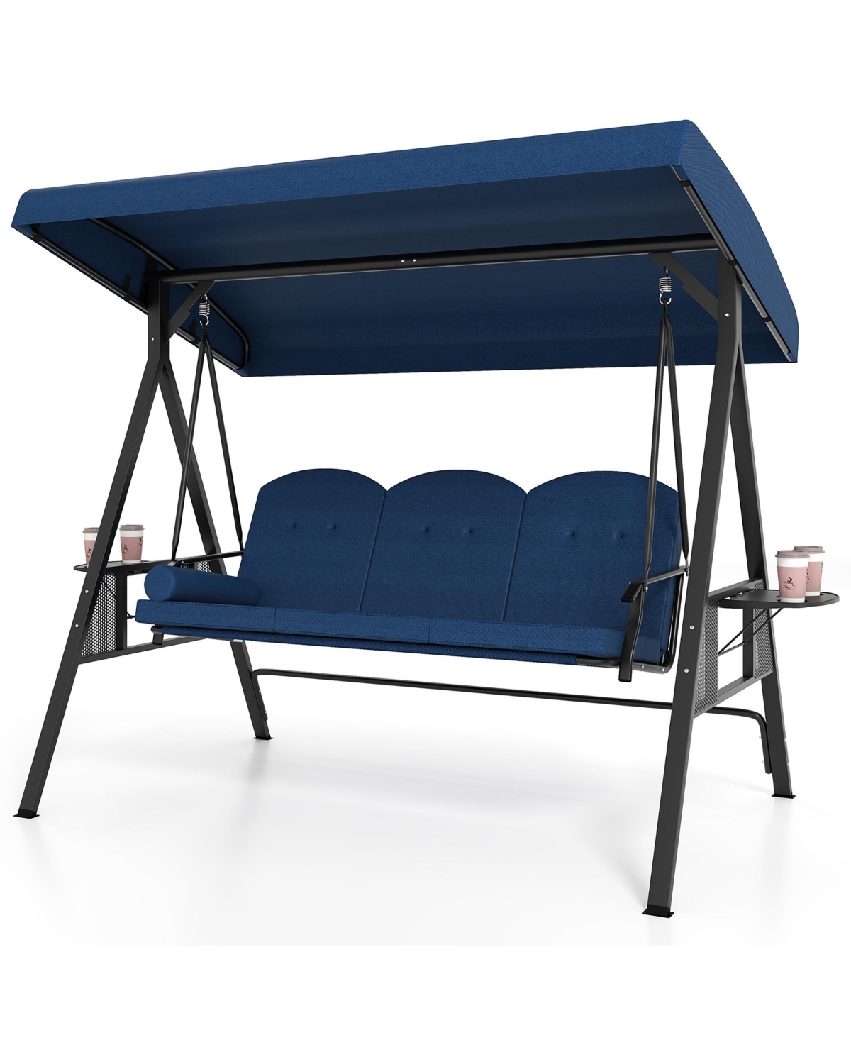 Click here for Gymax 3-Seat Patio Swing Chair w/ Adjustable Canop... prices
