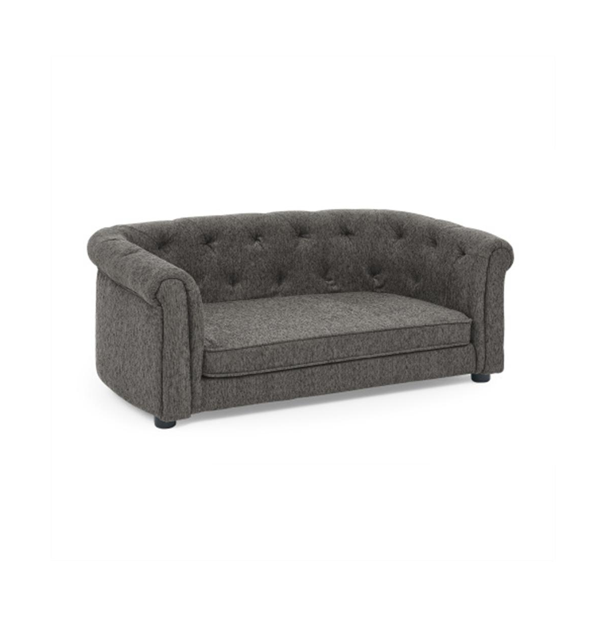 Click here for Aostirmotor Dark Grey Rectangular Pet Sofa with Ar... prices