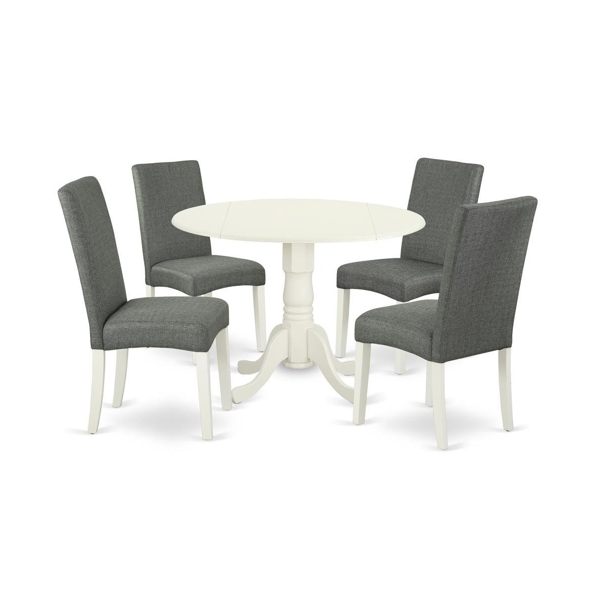 Click here for East West Furniture Dining Room Set Linen White -... prices