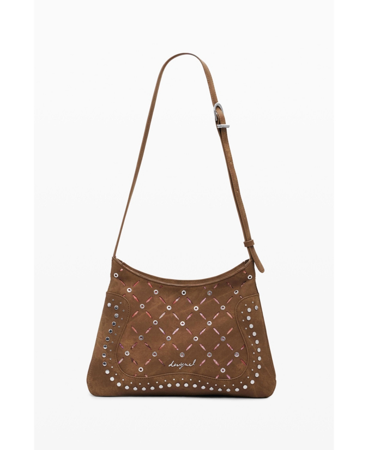 Click here for Desigual Womens Medium cut-out faux leather bag -... prices