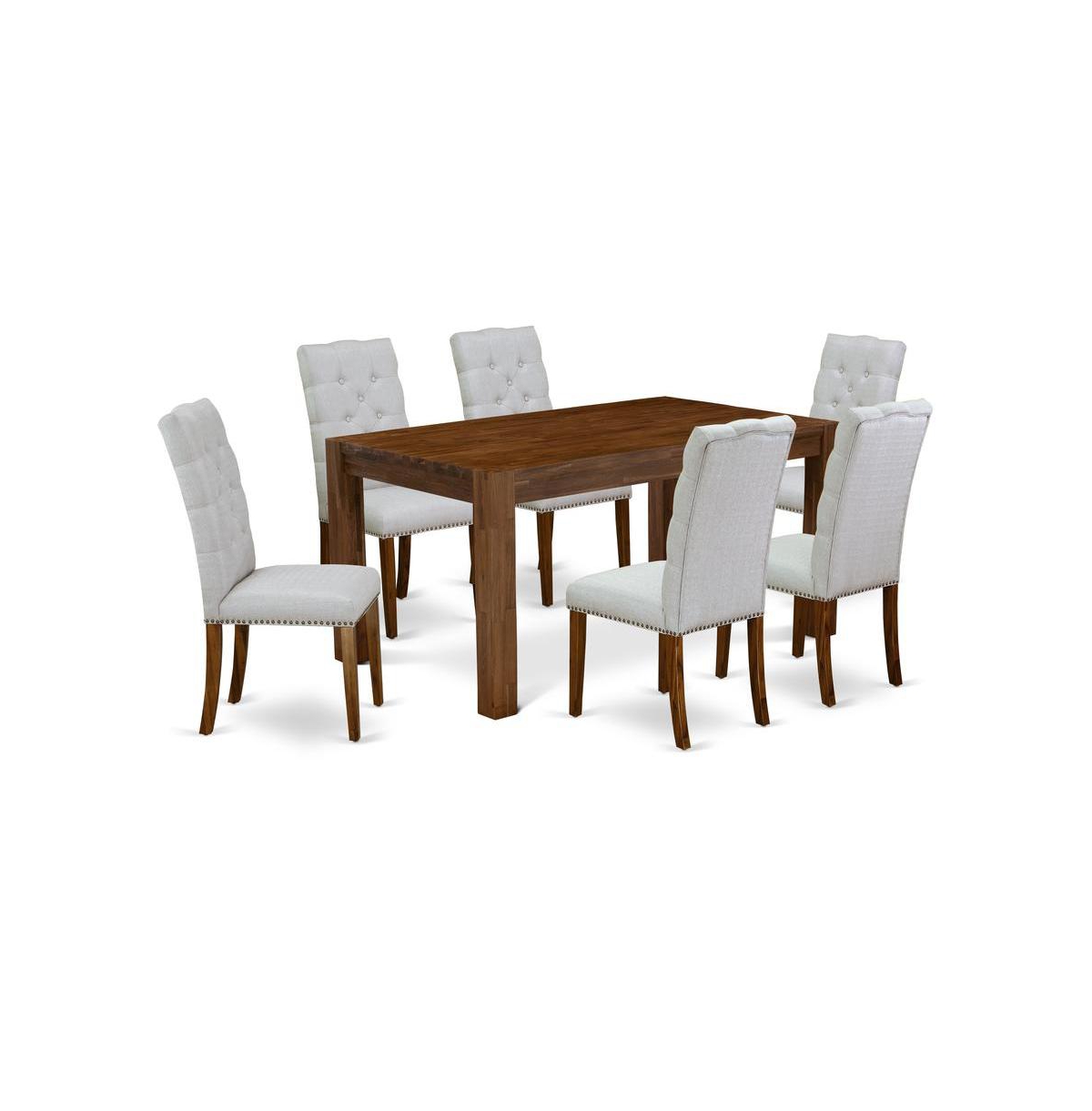 Click here for East West Furniture 7-Piece Dining Room Set- 6 Par... prices