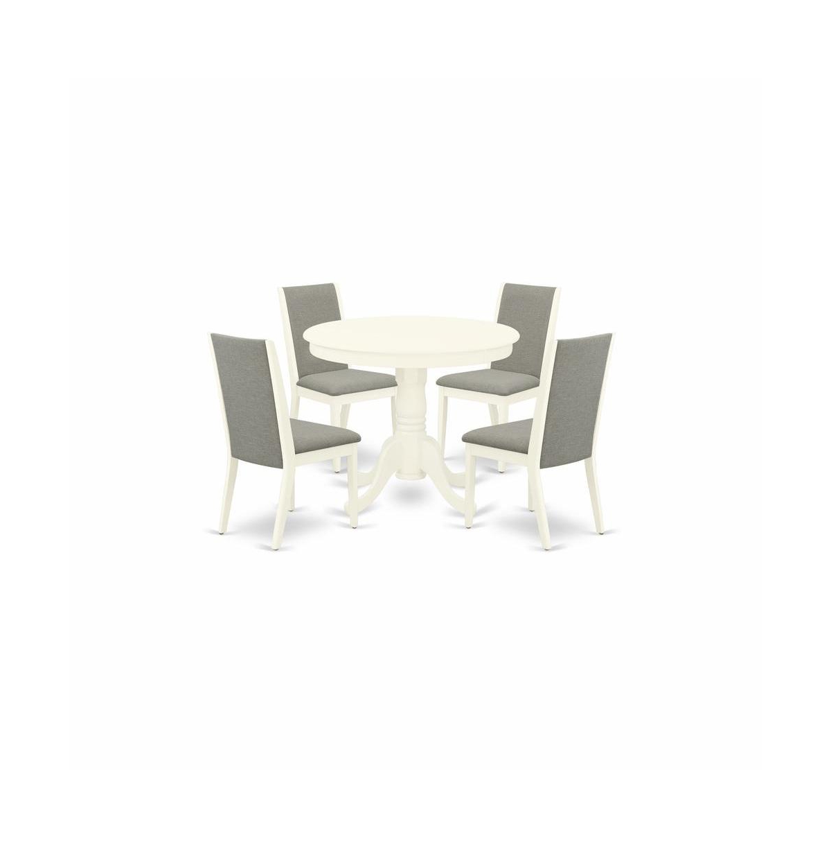 Click here for East West Furniture Dining Room Set Linen White -... prices